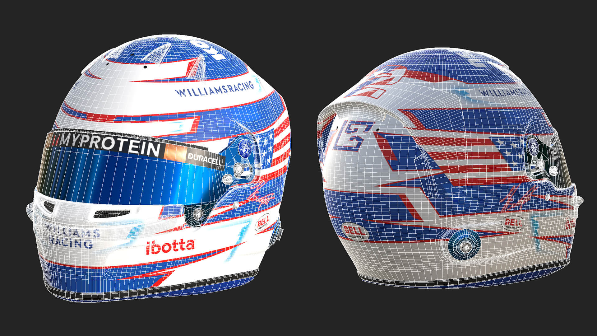 F1 Williams Helmets 2024 - 3D Model by Cactus3D