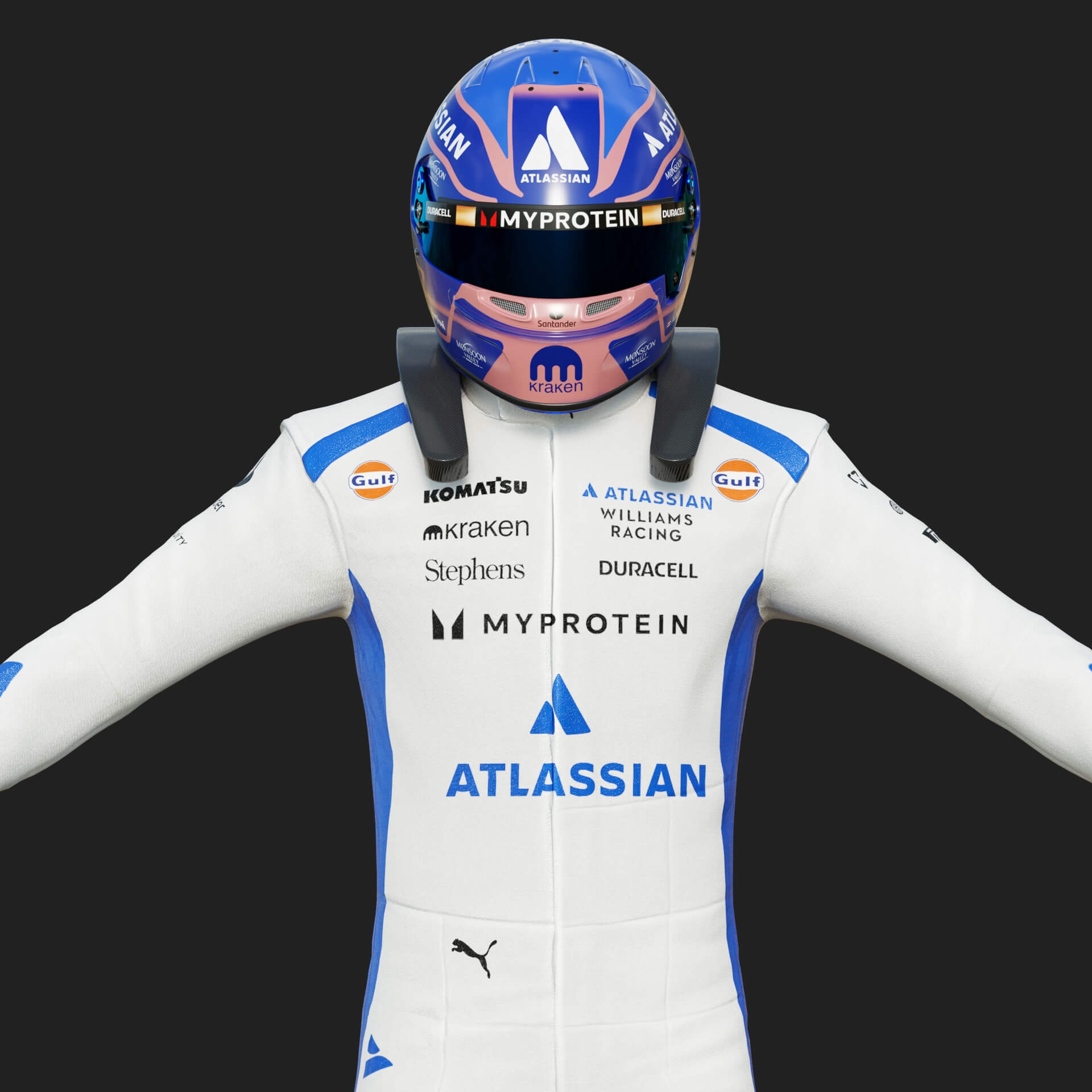 F1 Williams Race Suit 2025 - 3D Model by Cactus3D