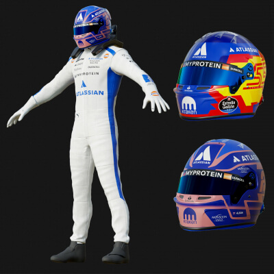 F1 Williams Race Suit 2025 - 3D Model by Cactus3D