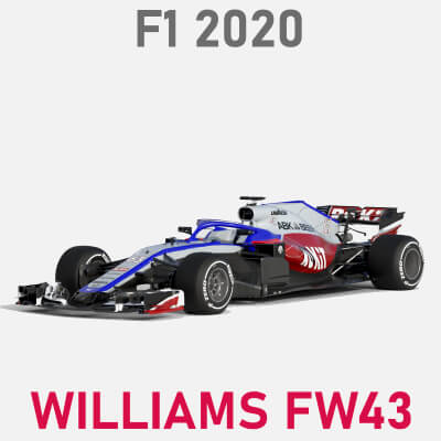 F1 Williiams FW-43 2020 3D Model by Cactus3D