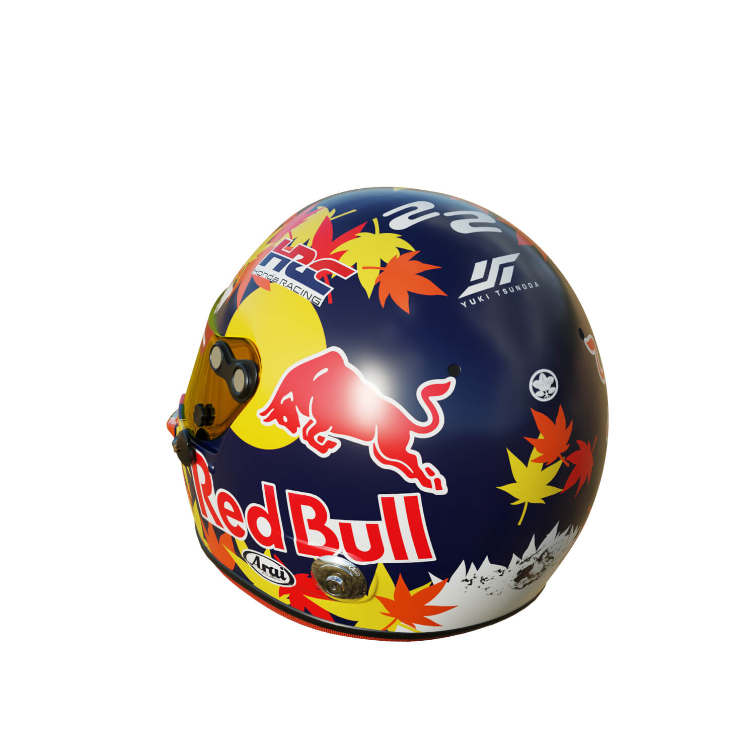 F1 Yuki Tsunoda Helmet 2024 - 3D Model by Cactus3D