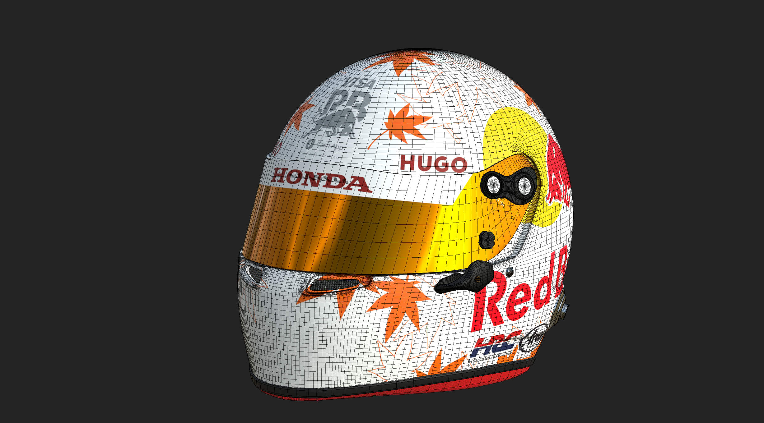 F1 Yuki Tsunoda Helmet 2025 - 3D Model by Cactus3D