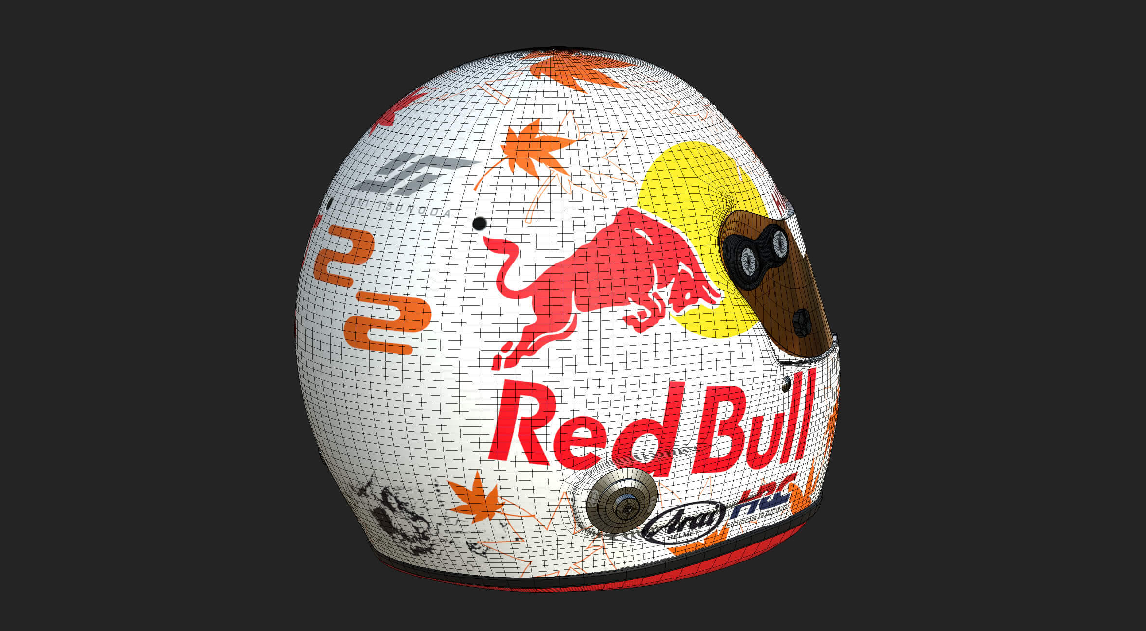 F1 Yuki Tsunoda Helmet 2025 - 3D Model by Cactus3D