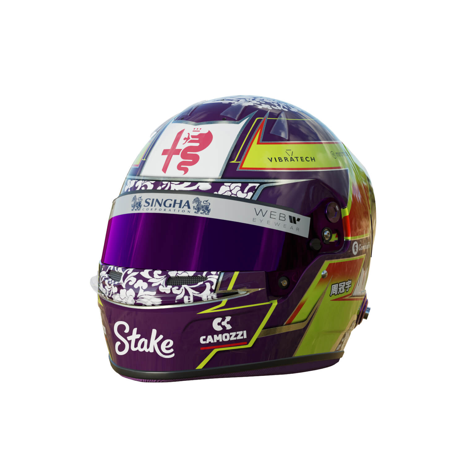 F1 Zhou Guanyu Helmet 2023 - 3D Model by Cactus3D