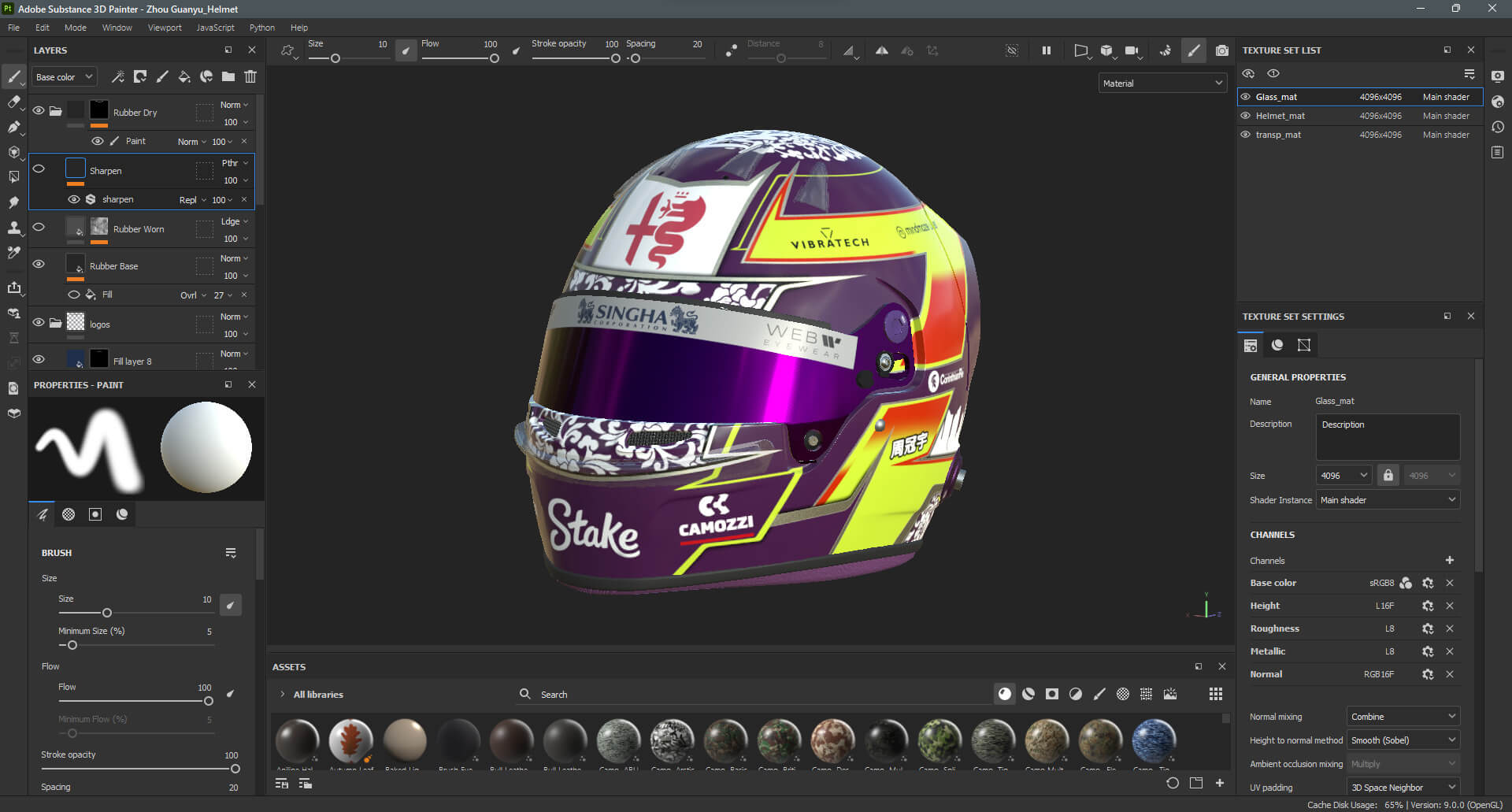 F1 Zhou Guanyu Helmet 2023 - 3D Model by Cactus3D