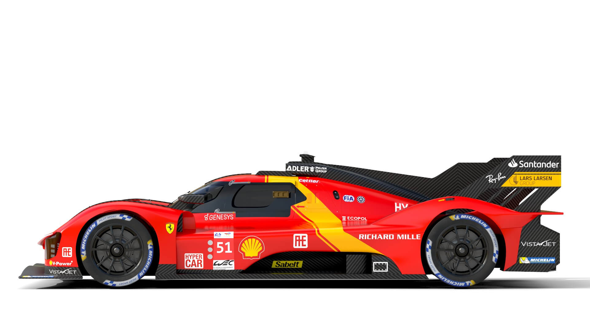 Wec Ferrari 499P 2023 - 3D Model by Cactus3D