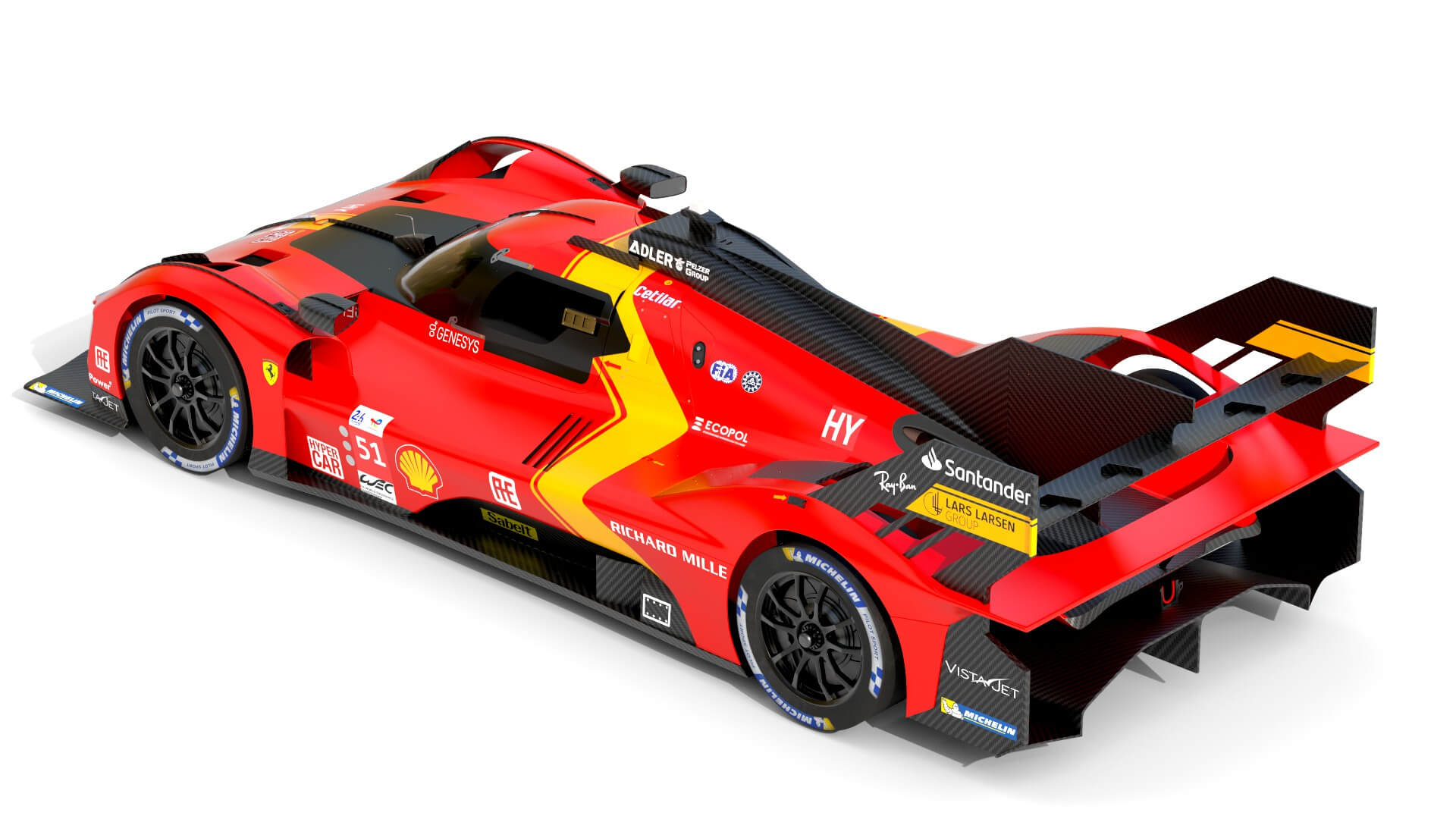 Wec Ferrari 499P 2023 - 3D Model by Cactus3D