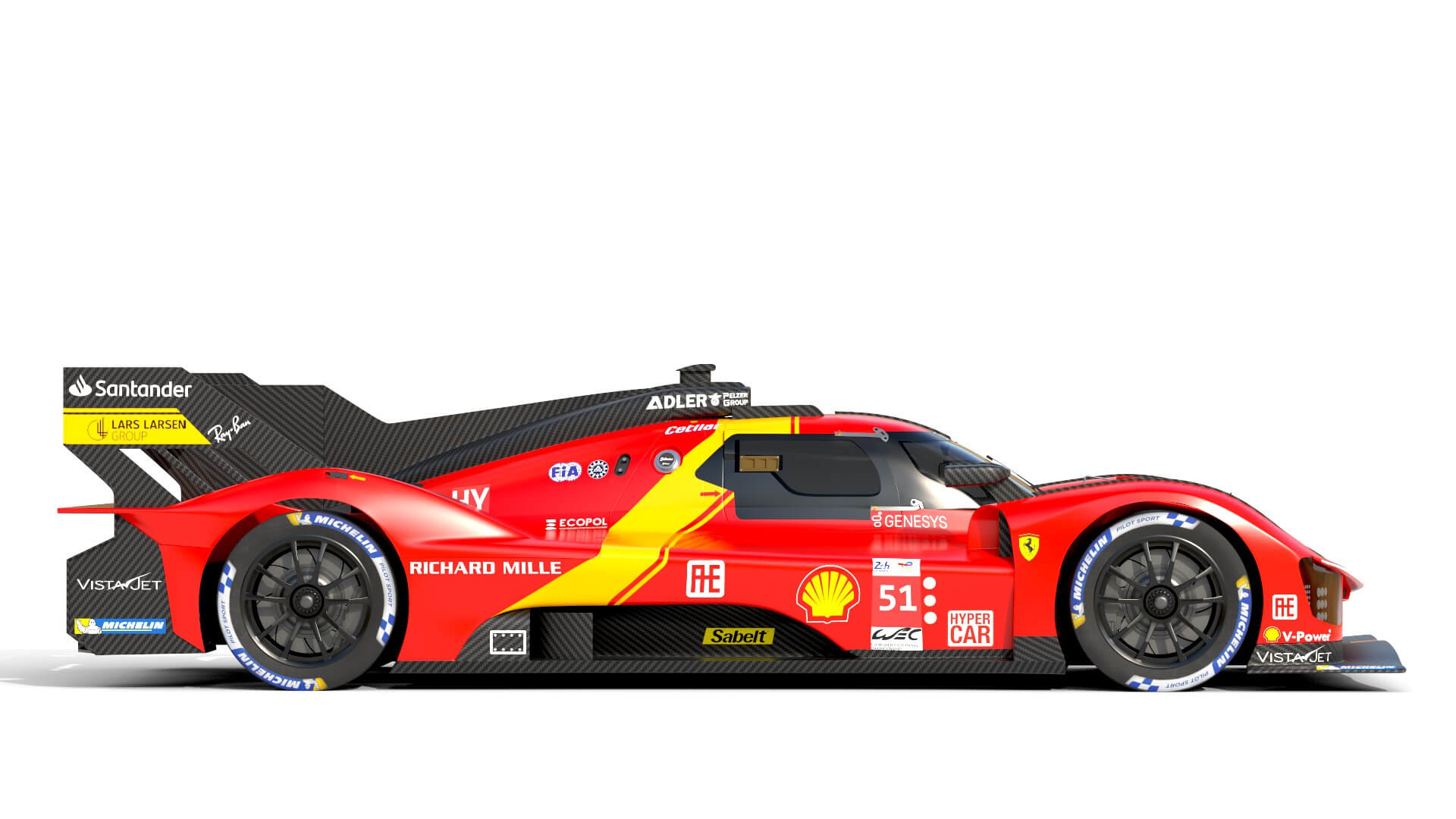 Wec Ferrari 499P 2023 - 3D Model by Cactus3D