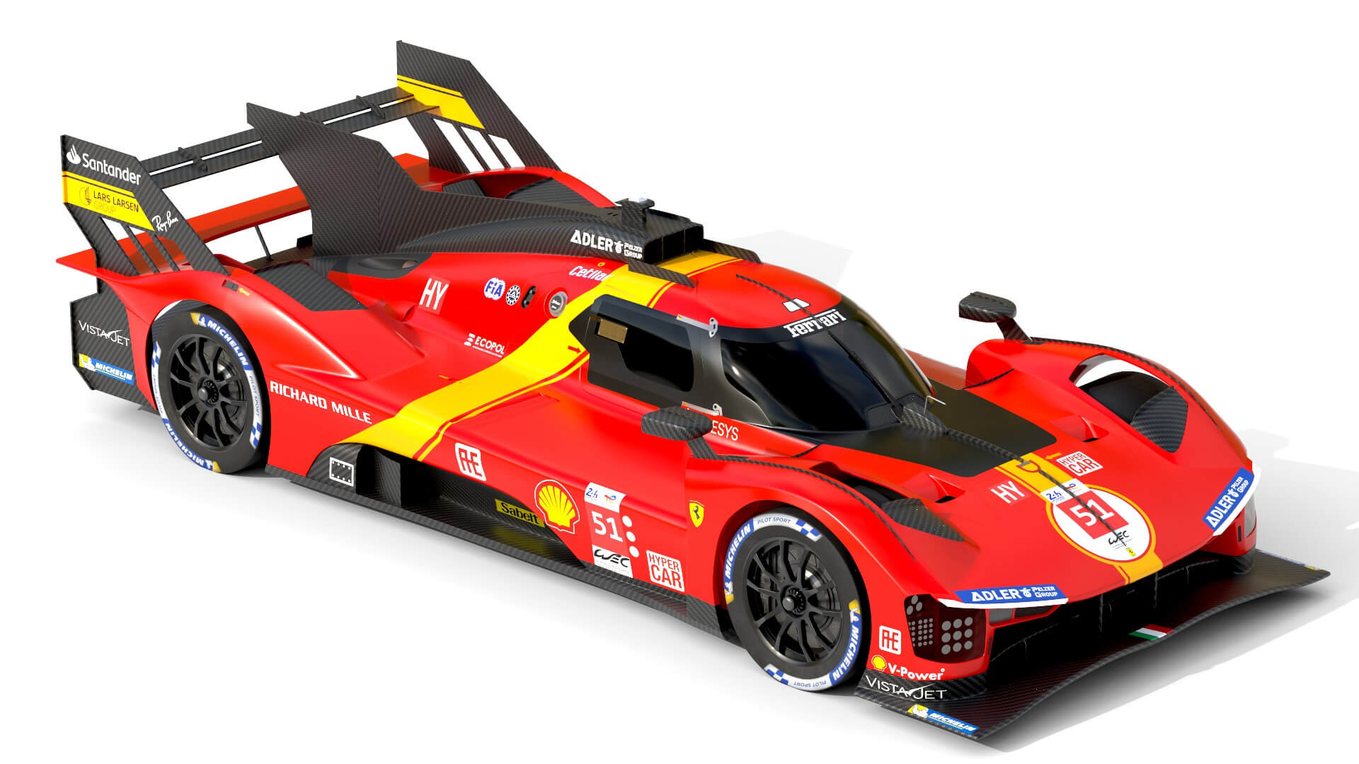 Wec Ferrari 499P 2023 - 3D Model by Cactus3D
