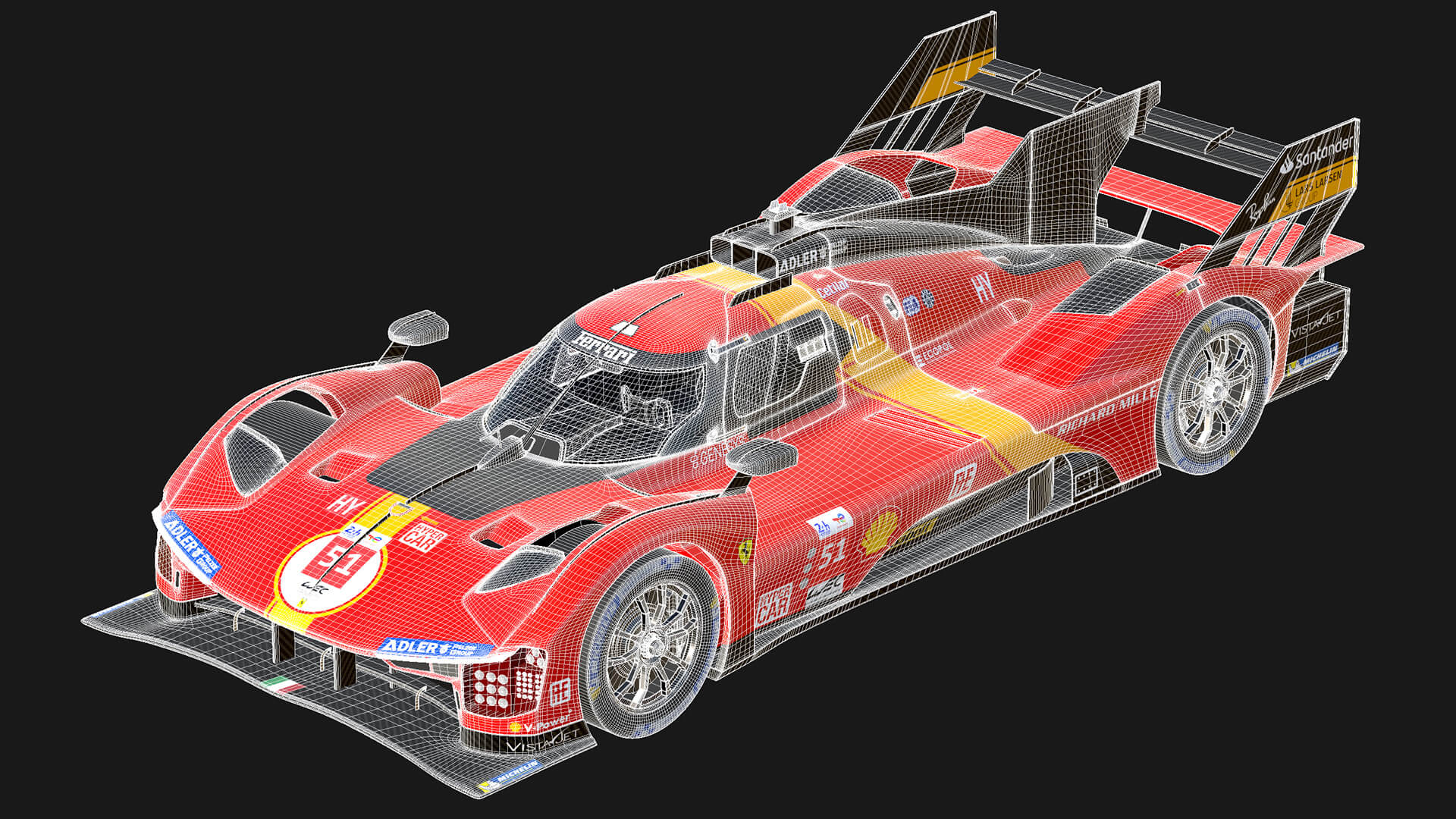 Wec Ferrari 499P 2023 - 3D Model by Cactus3D
