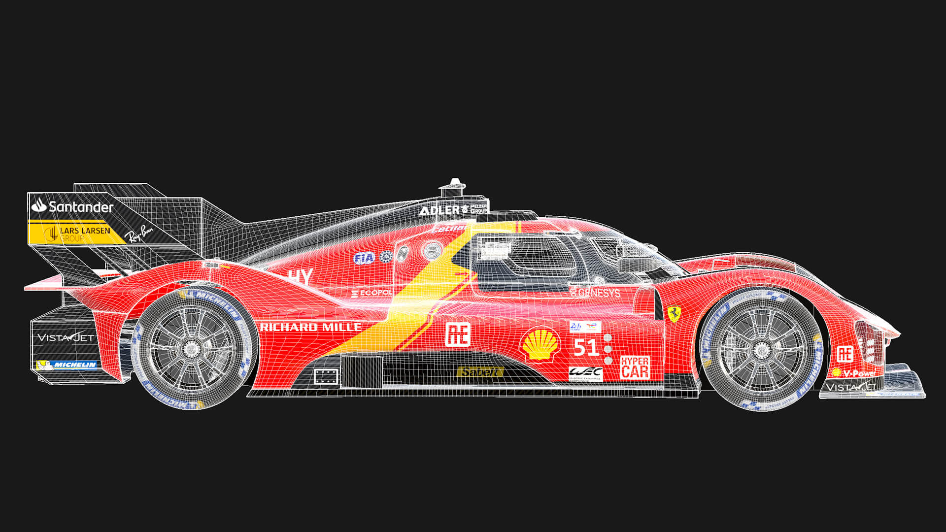 Wec Ferrari 499P 2023 - 3D Model by Cactus3D