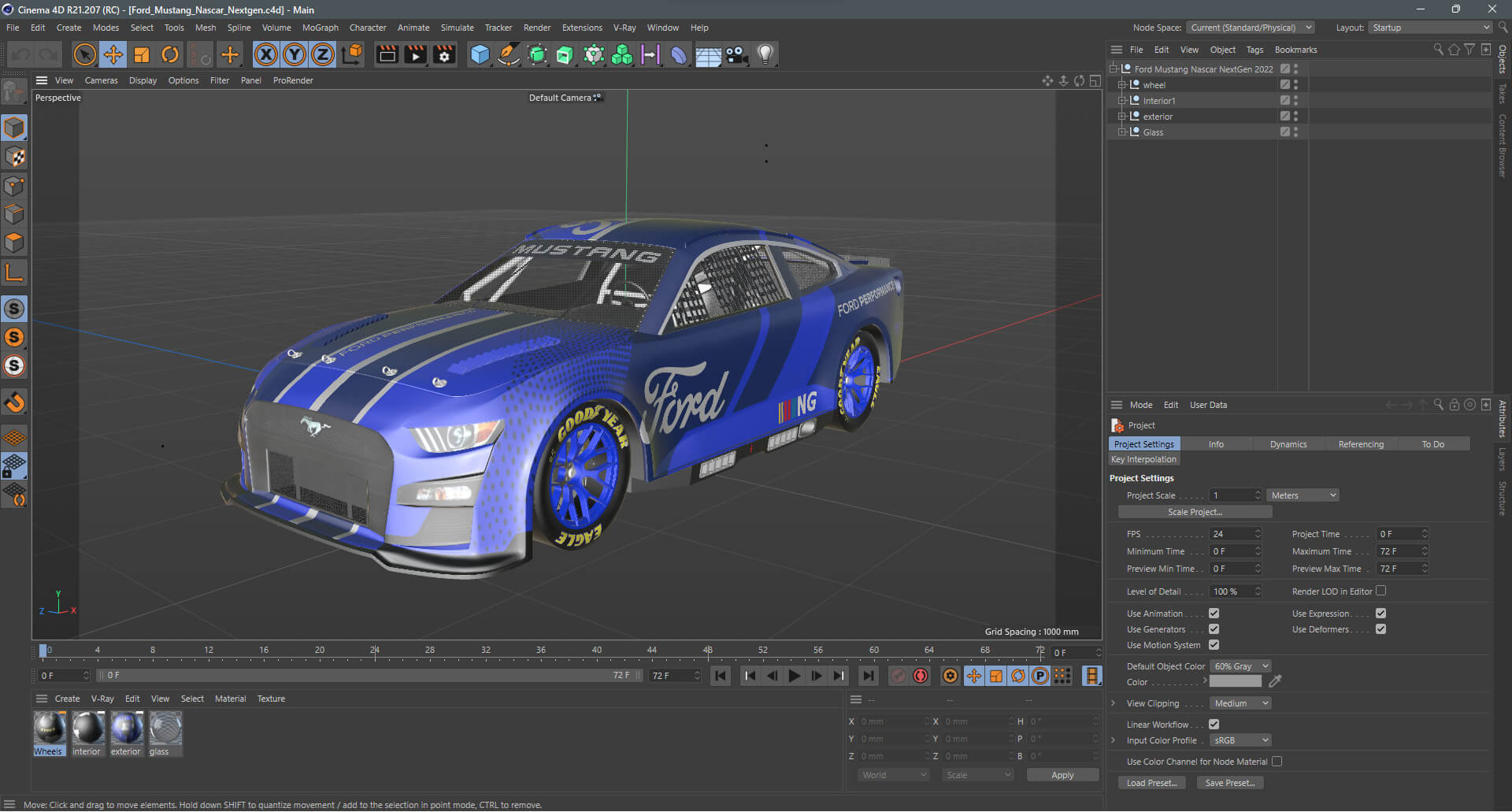 Ford Mustang Nascar Nextgen 2022 - 3D Model by Cactus3D