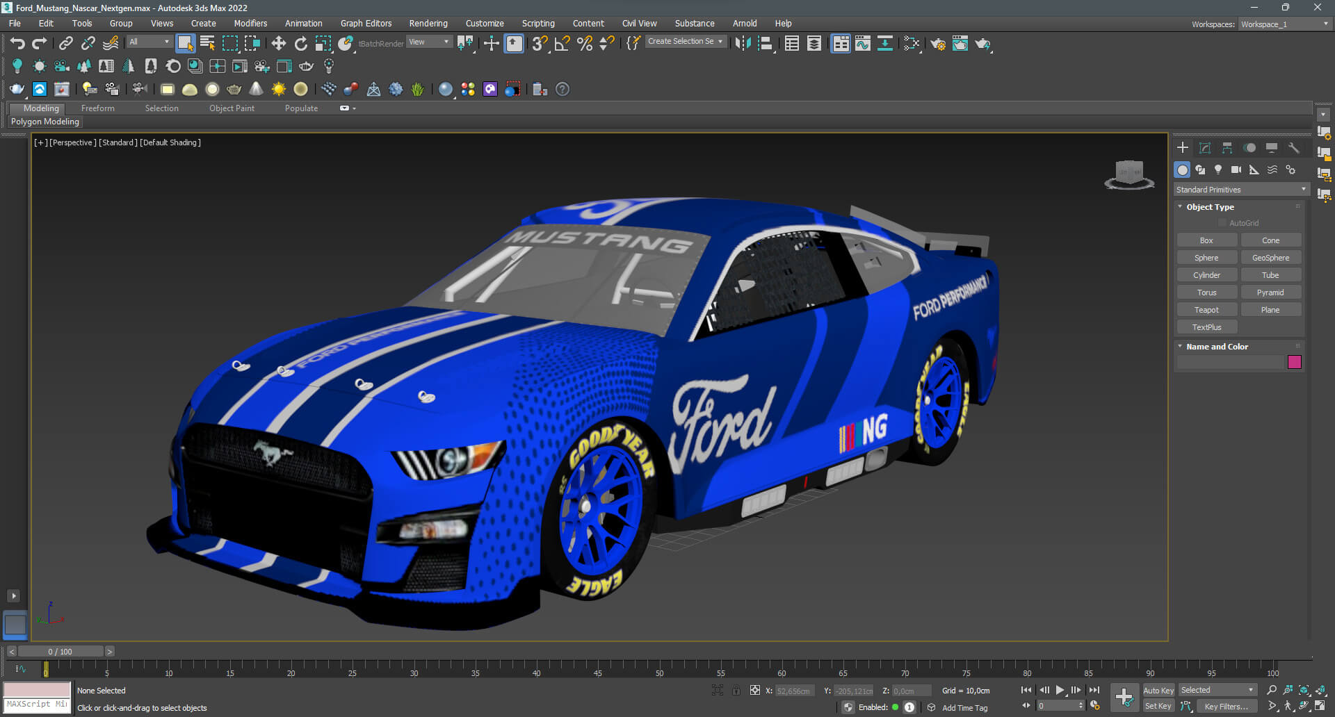 Ford Mustang Nascar Nextgen 2022 - 3D Model by Cactus3D