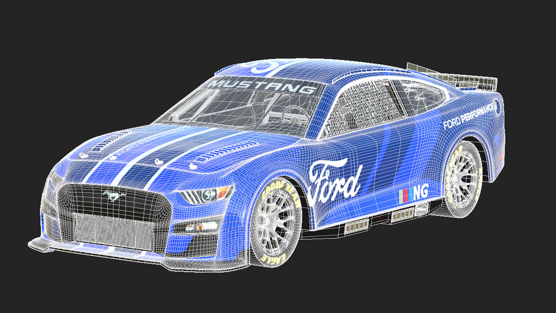 Ford Mustang Nascar Nextgen 2022 - 3D Model by Cactus3D