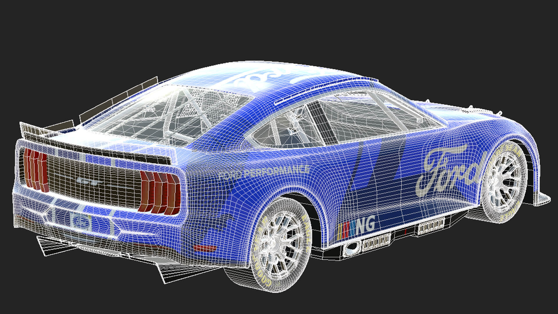 Ford Mustang Nascar Nextgen 2022 - 3D Model by Cactus3D
