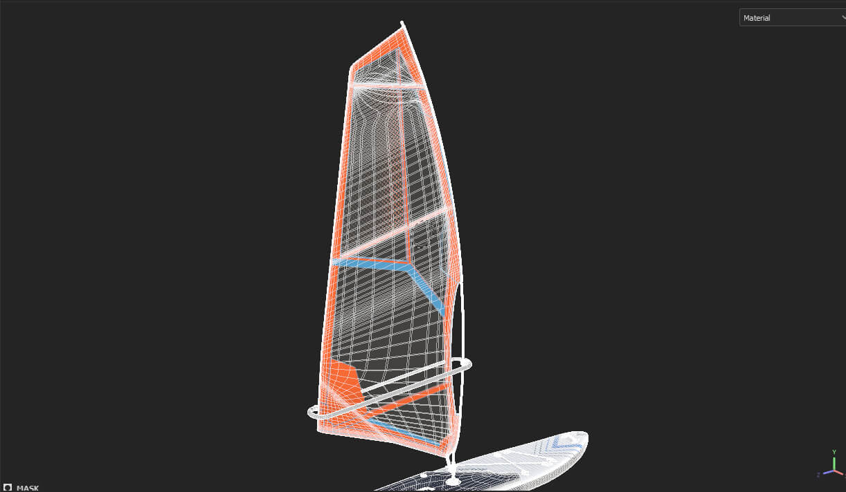 Gladiator Windsurfing Board - 3D Model by Cactus3D