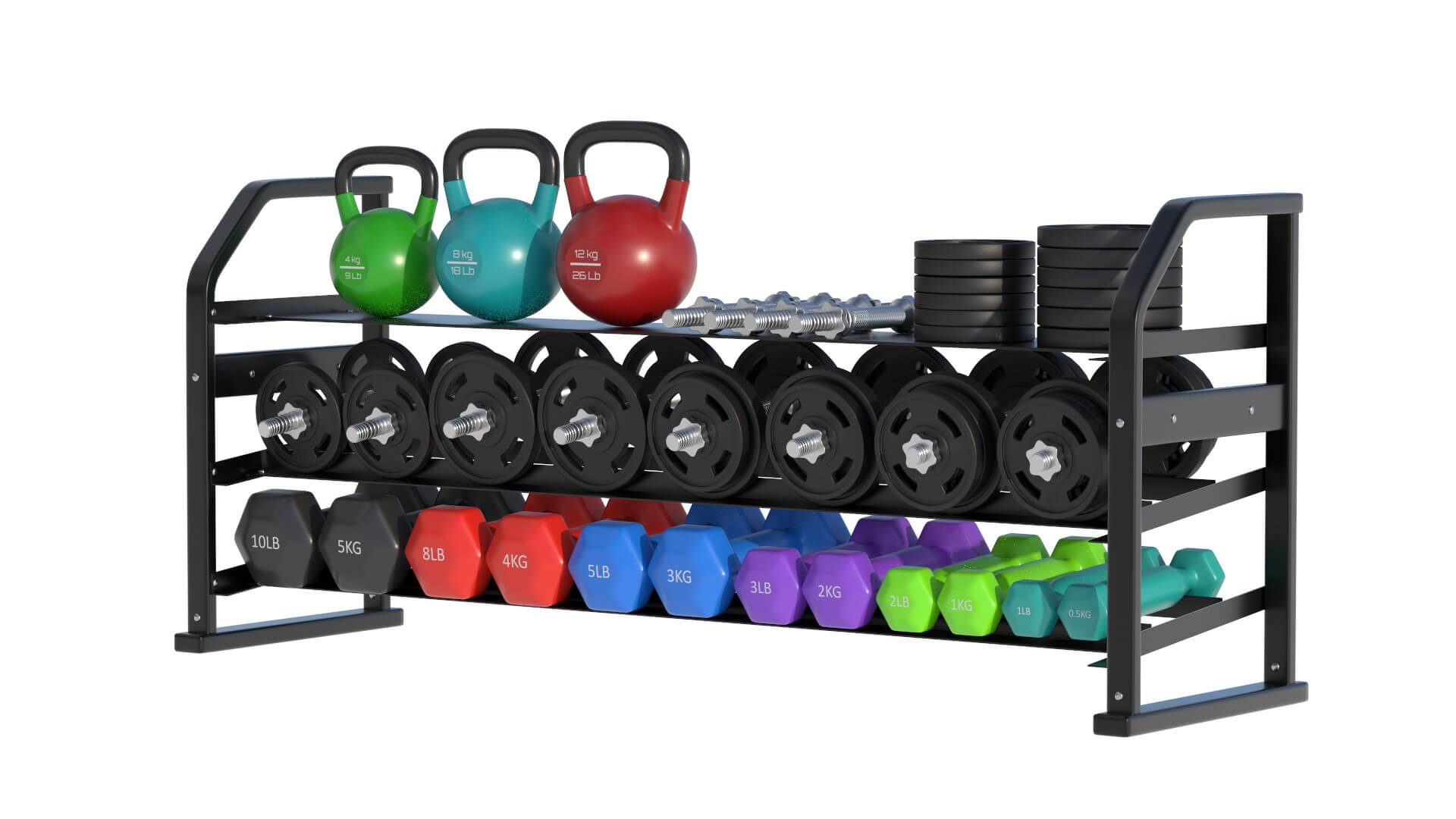 Dumbbell Rack - 3D Model by Cactus3D