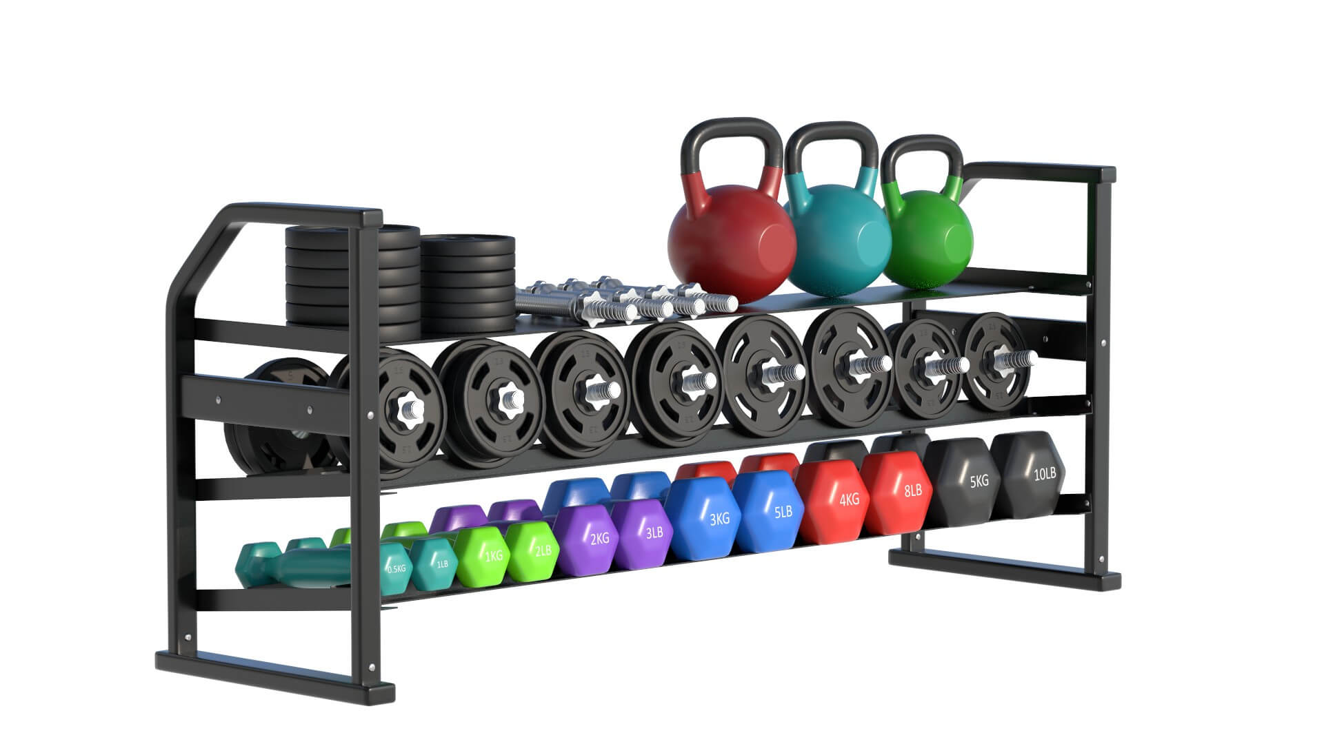 Dumbbell Rack - 3D Model by Cactus3D