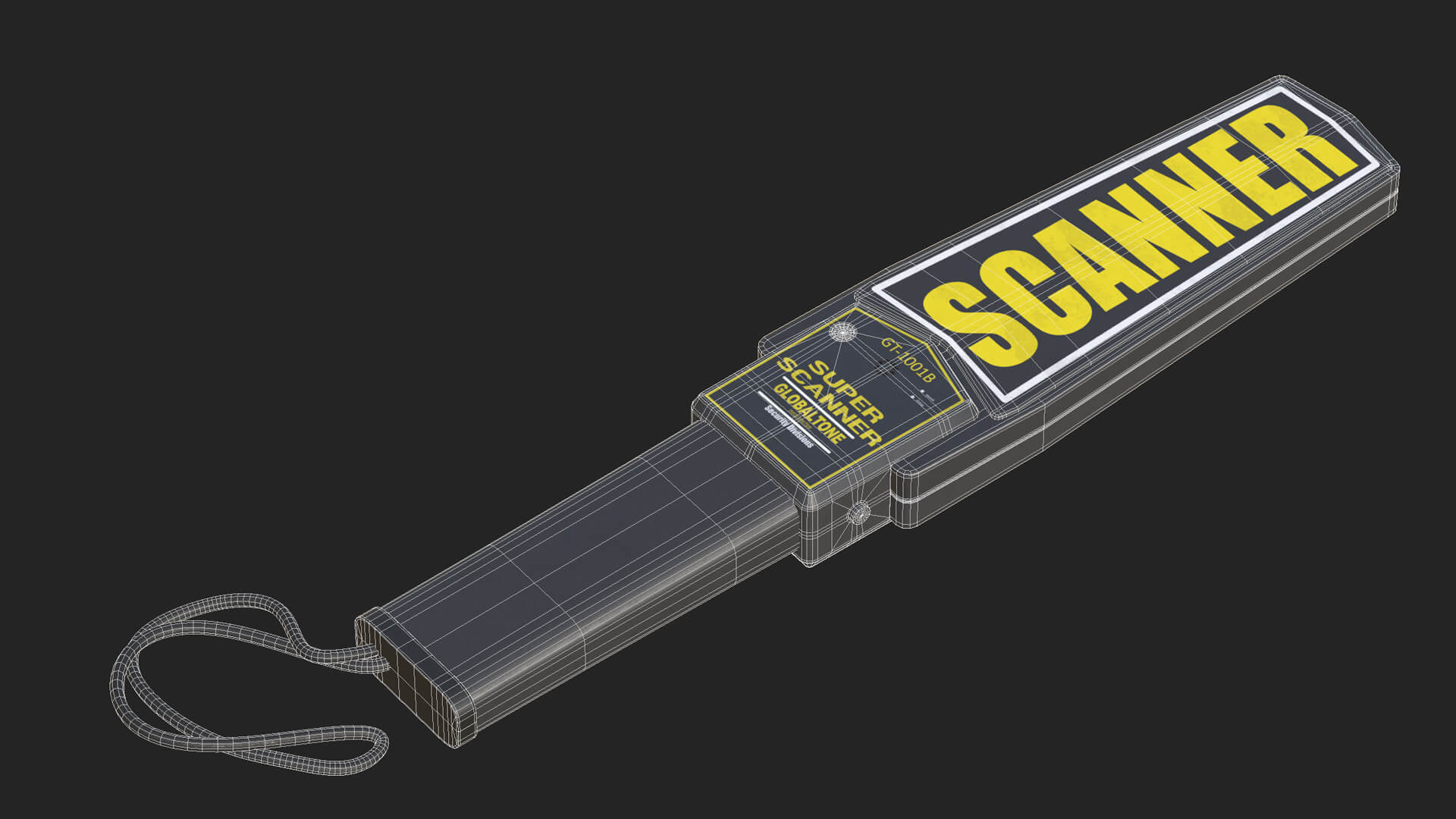 Handheld Security Metal Detector - 3D Model by Cactus3D