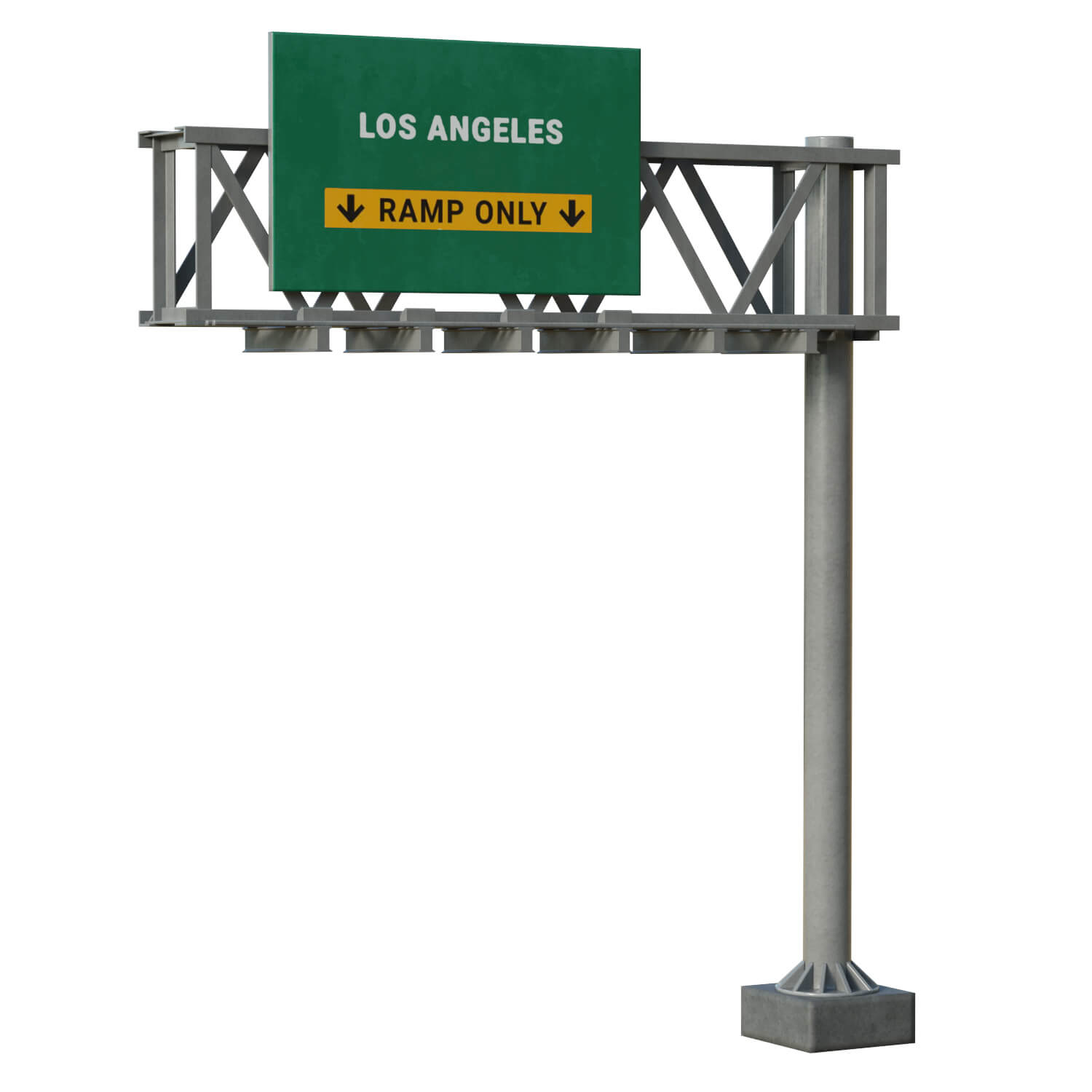 Highway Sign 02 - 3D Model by Cactus3D