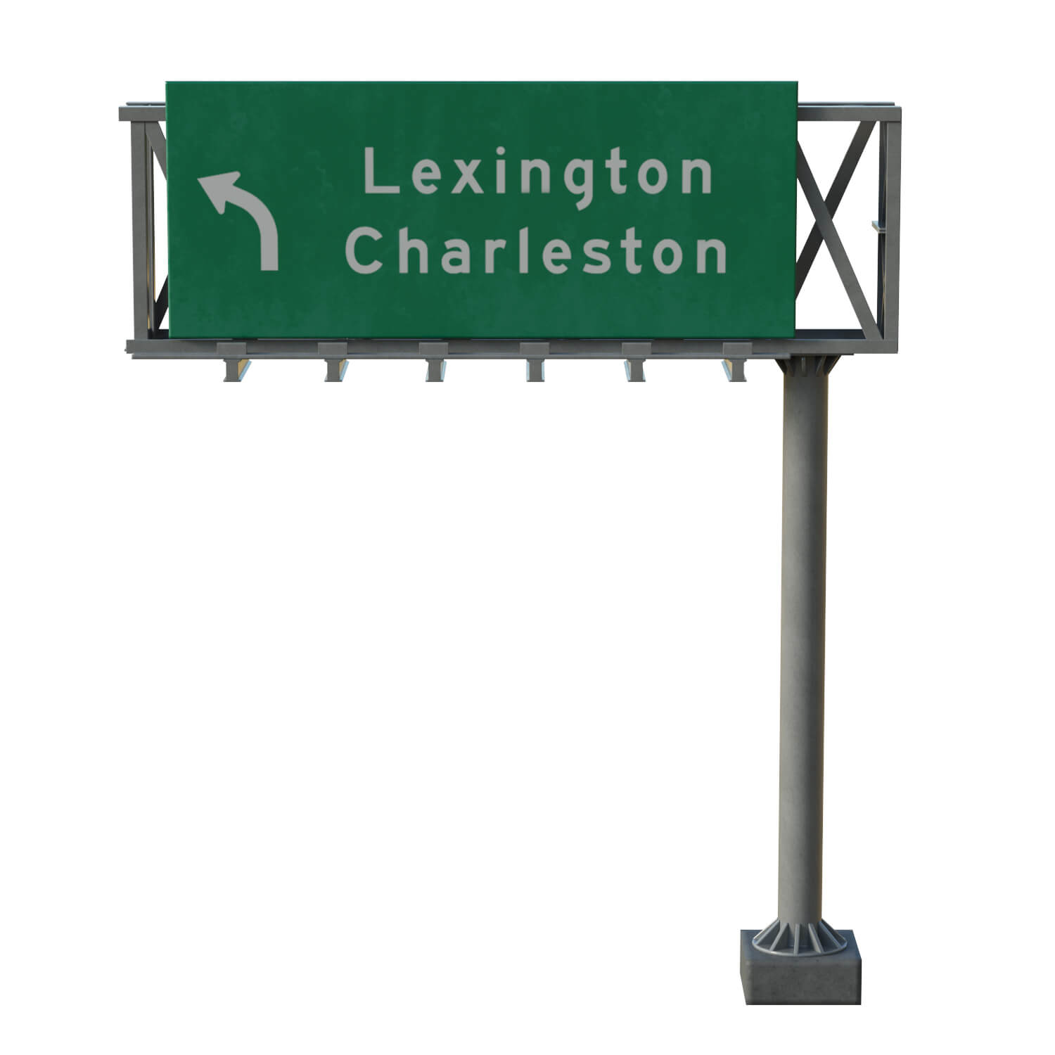 Highway Sign 03 - 3D Model by Cactus3D