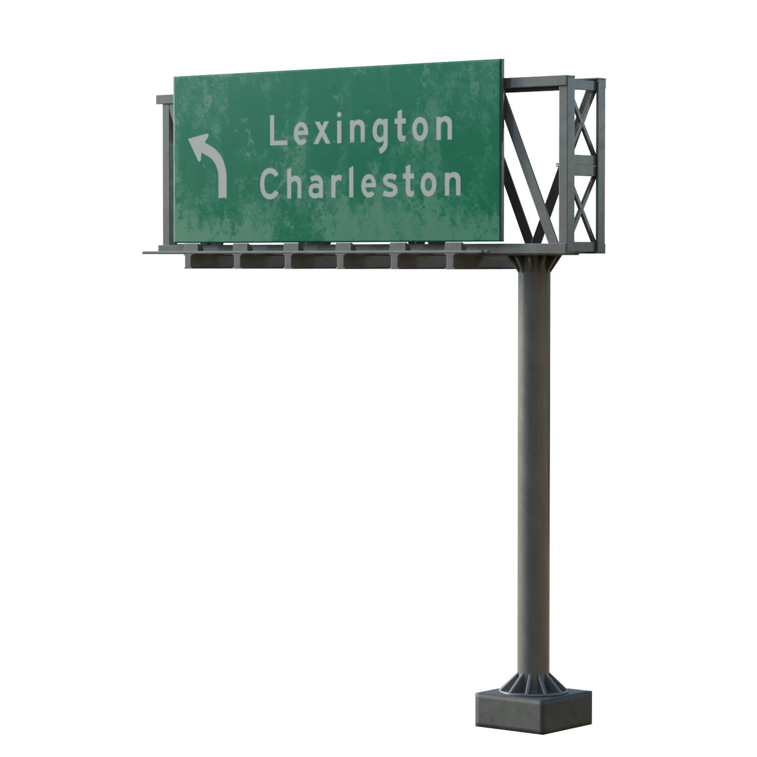 Highway Sign 03 - 3D Model by Cactus3D