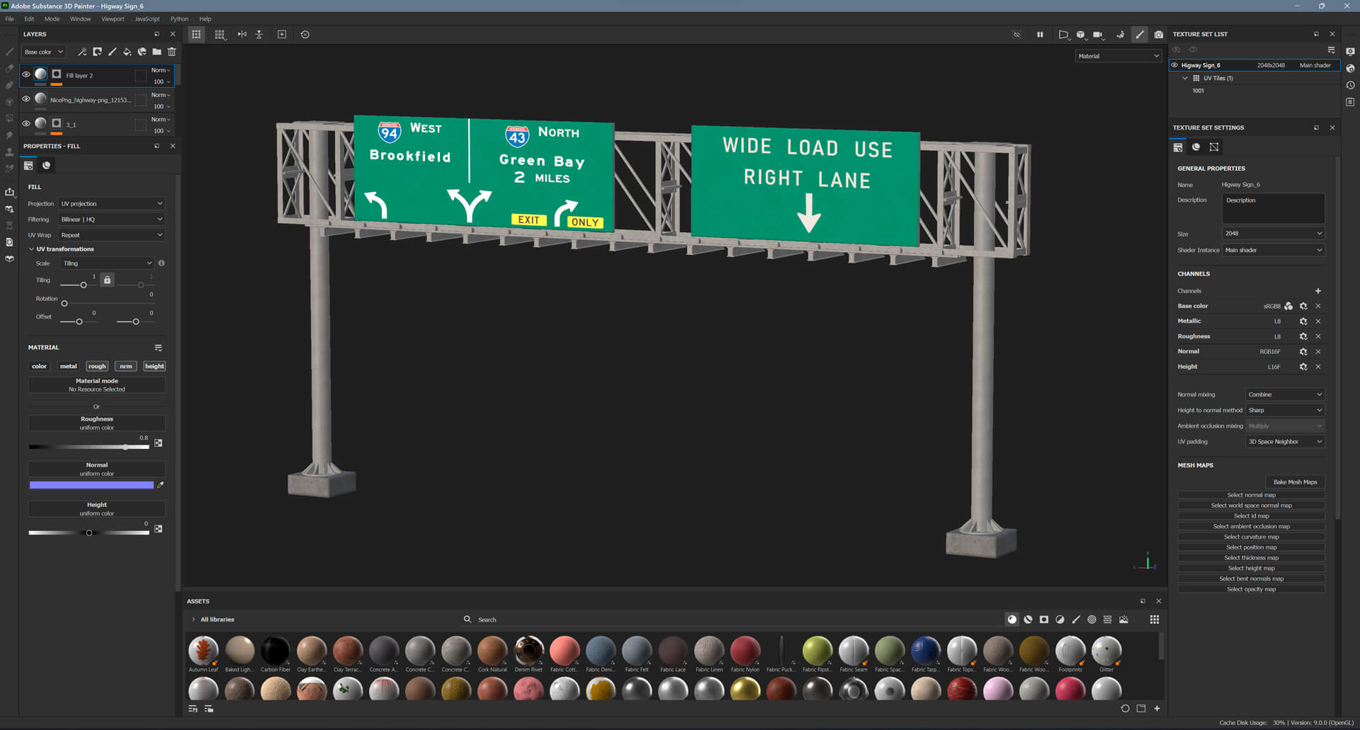 Highway Sign 06 - 3D Model by Cactus3D