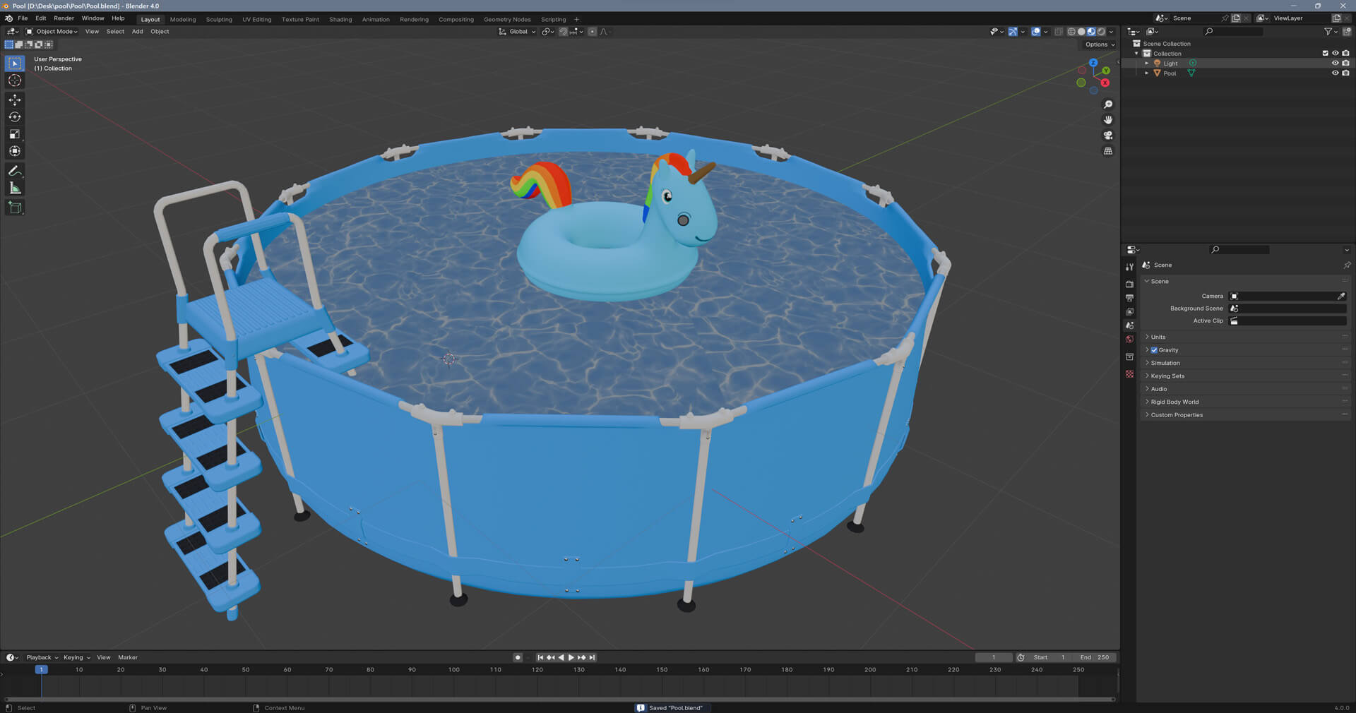 Inflatable Pool - 3D Model by Cactus3D