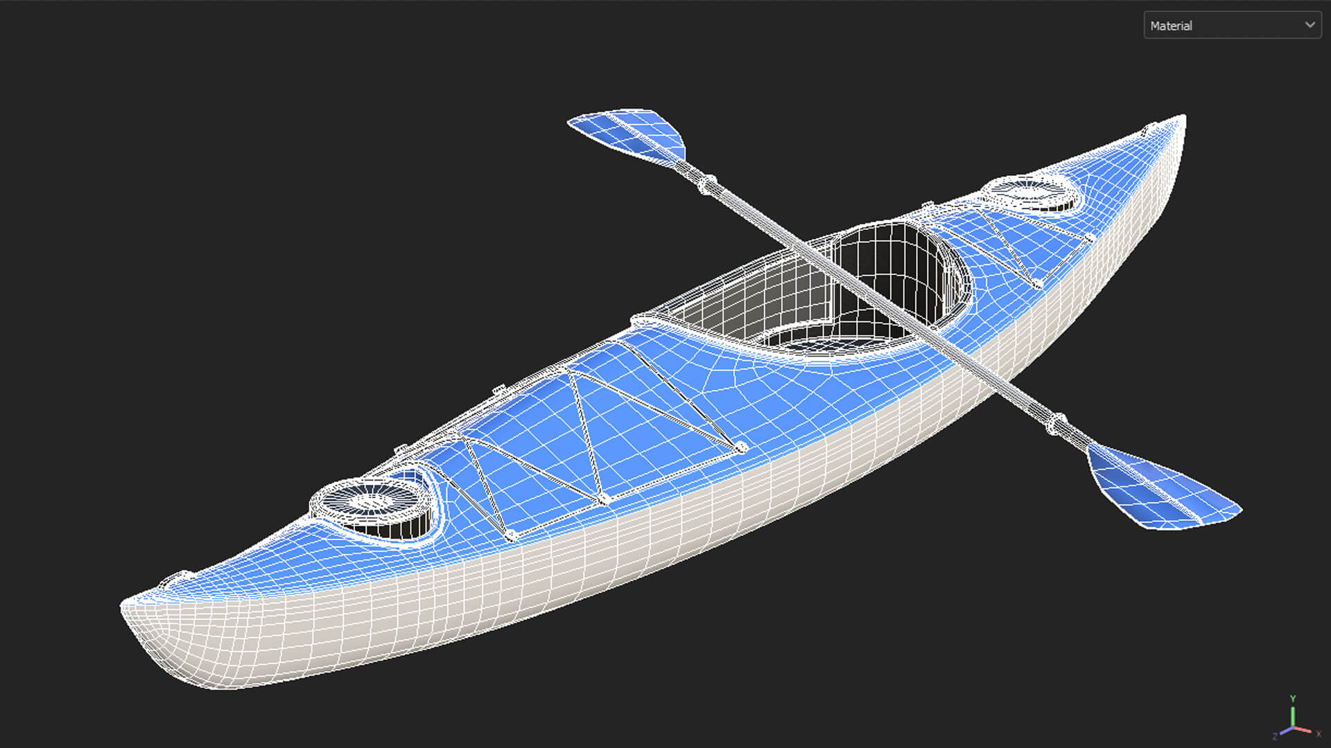 Kayak Boat 01 - 3D Model by Cactus3D