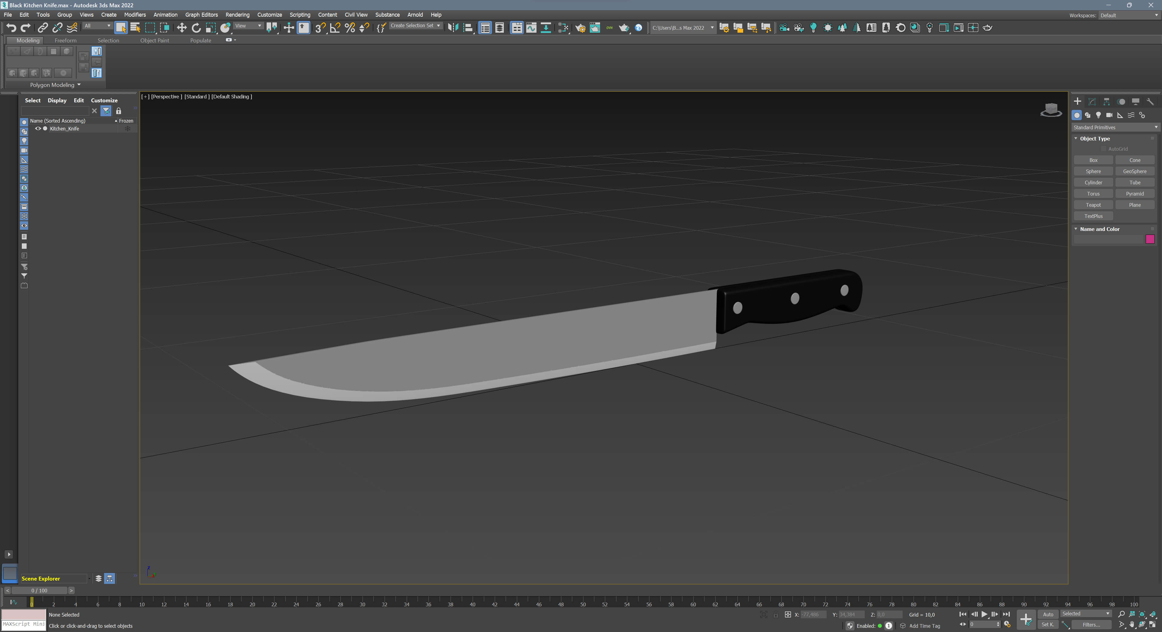 Kitchen Knife - 3D Model by Cactus3D