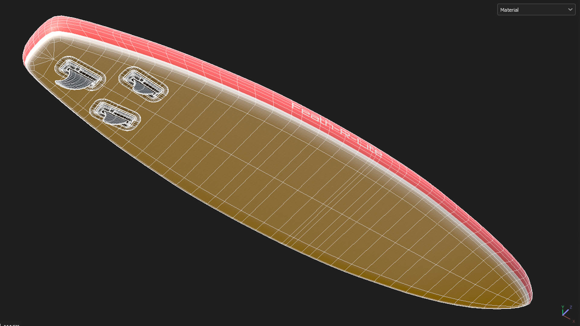 Koi Paddle Board - 3D Model by Cactus3D
