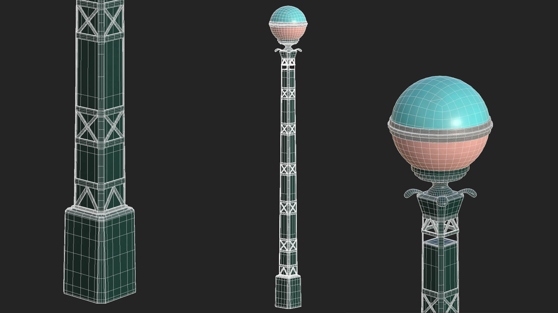 Lamp Post 02 - 3D Model by Cactus3D