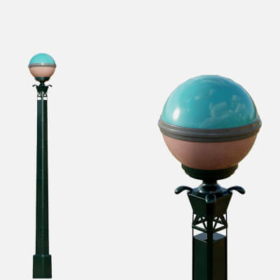 Lamp Post 02 - 3D Model by Cactus3D