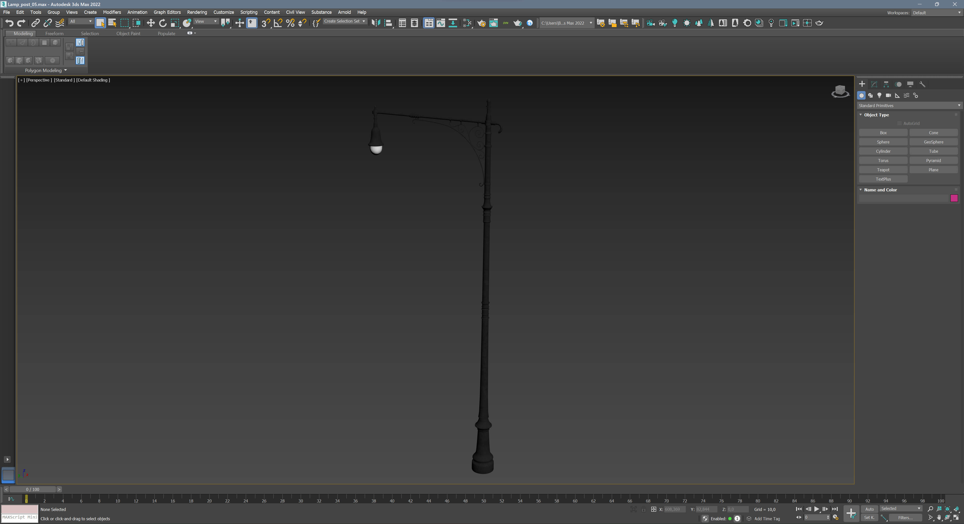 Lamp Post 03 - 3D Model by Cactus3D