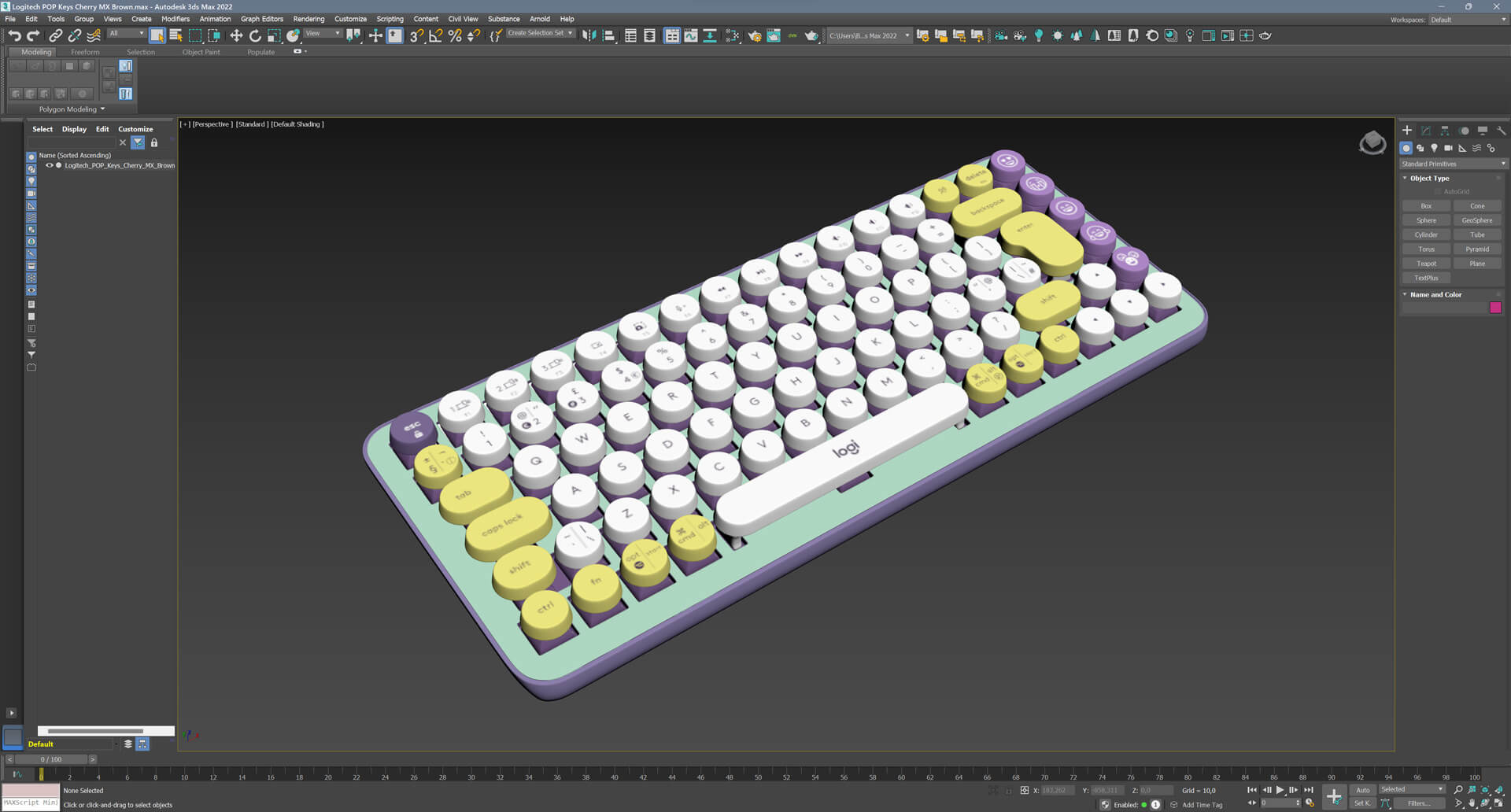 Logitech Pop Keys Cherry MX Brown - 3D Model by Cactus3D