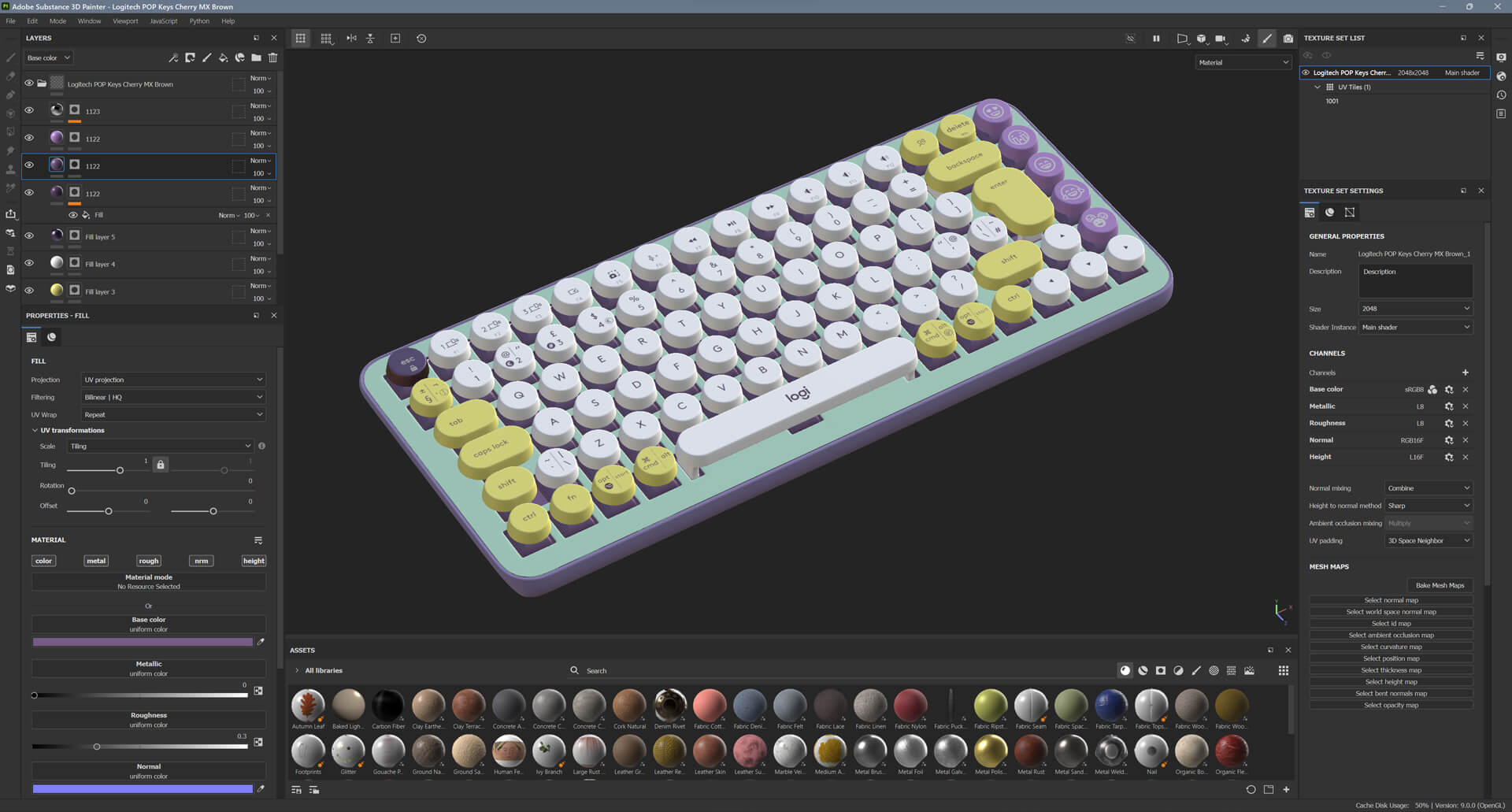 Logitech Pop Keys Cherry MX Brown - 3D Model by Cactus3D