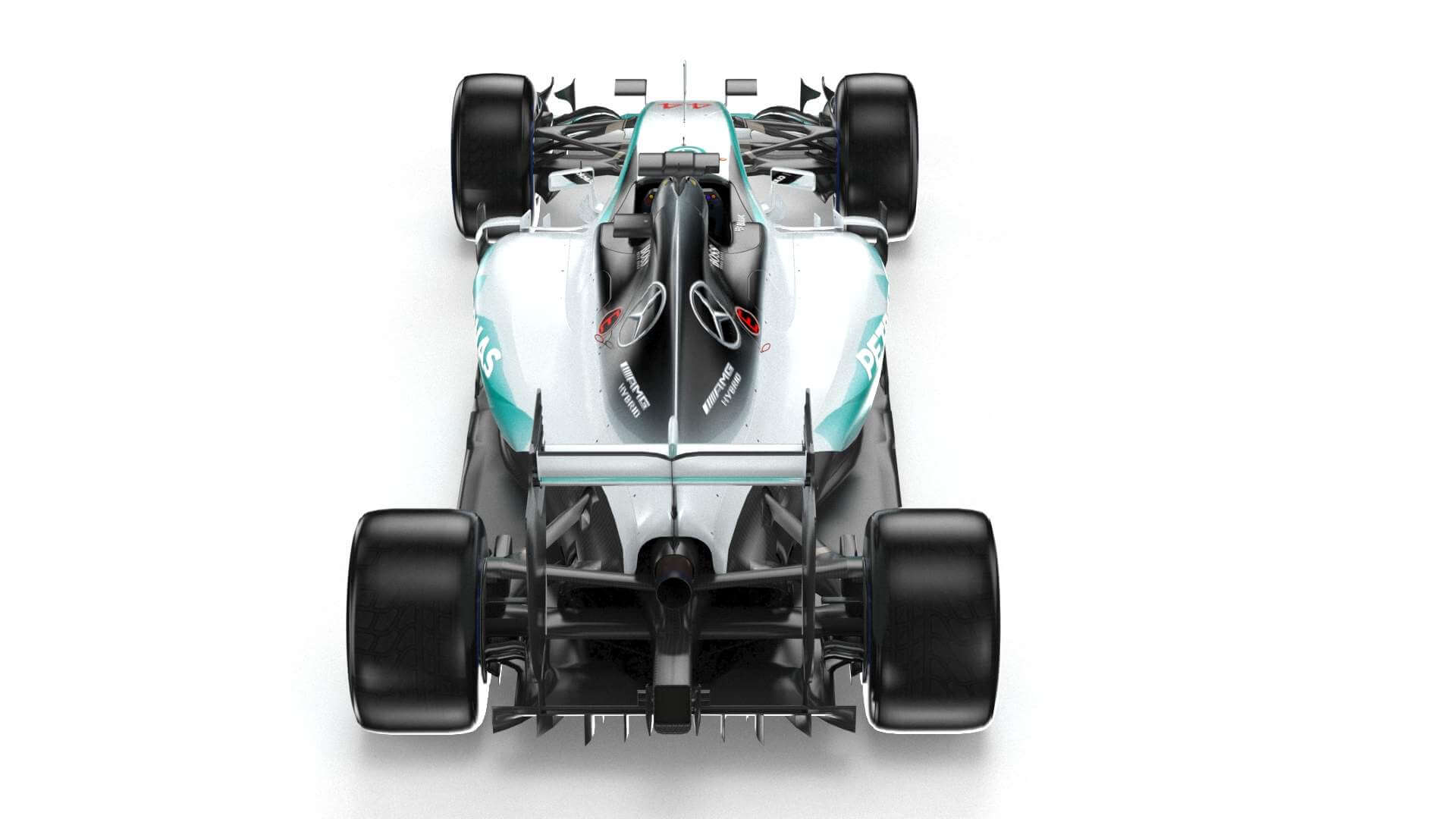 Mercedes W07 F1 Race Car - 3D Model by Cactus3D