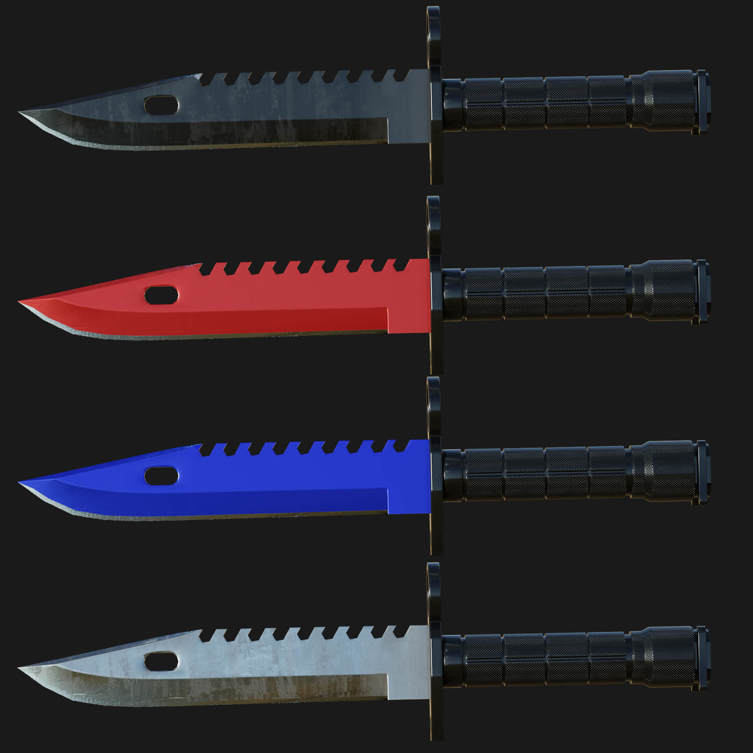 Military Knives Pack - 3D Model by Cactus3D