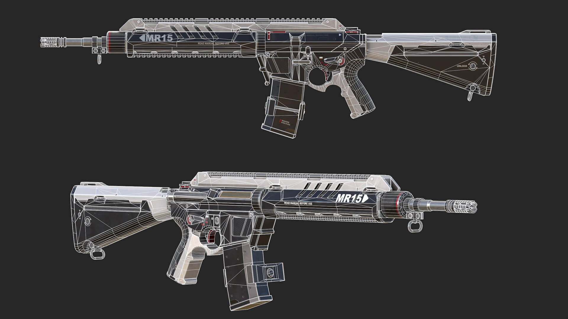 MR.15 Assault Rifle - 3D Model by Cactus3D