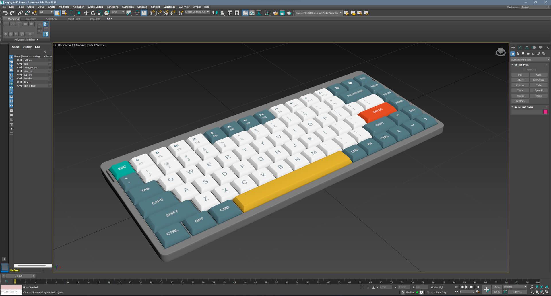 Nuphy AIR75 Keyboard - 3D Model by Cactus3D