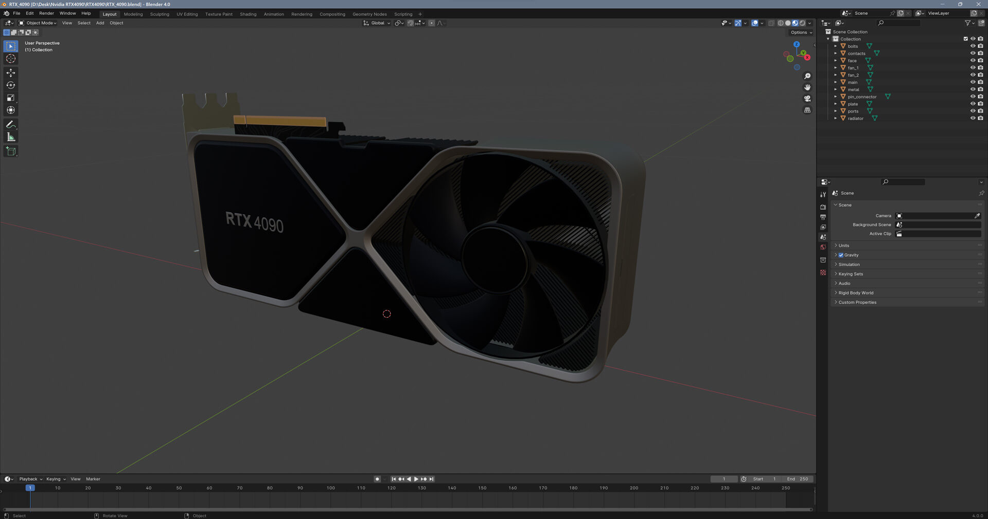 Nvidia RTX 4090 - 3D Model by Cactus3D