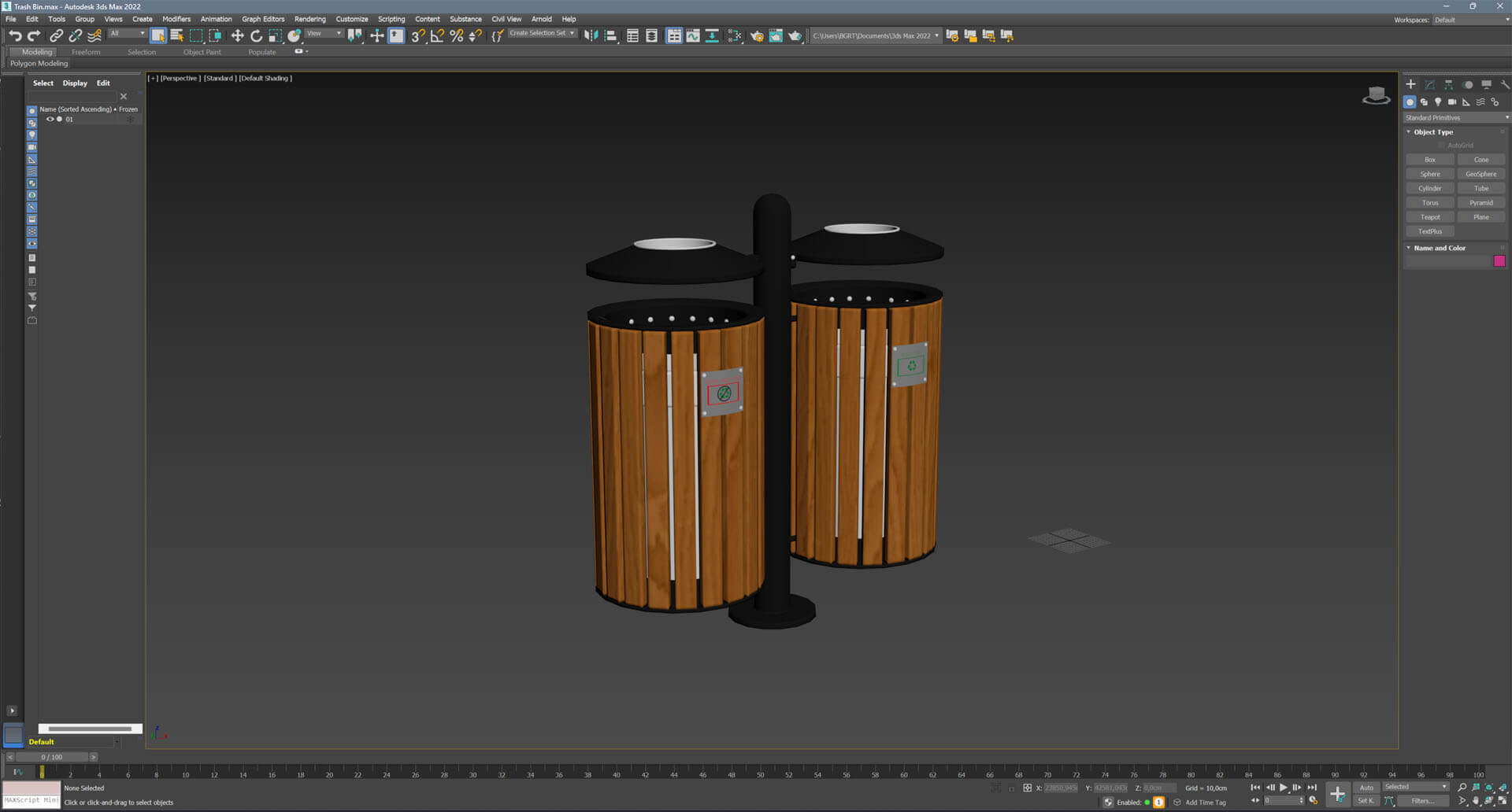 Outdoor Trash Bins 01 - 3D Model by Cactus3D