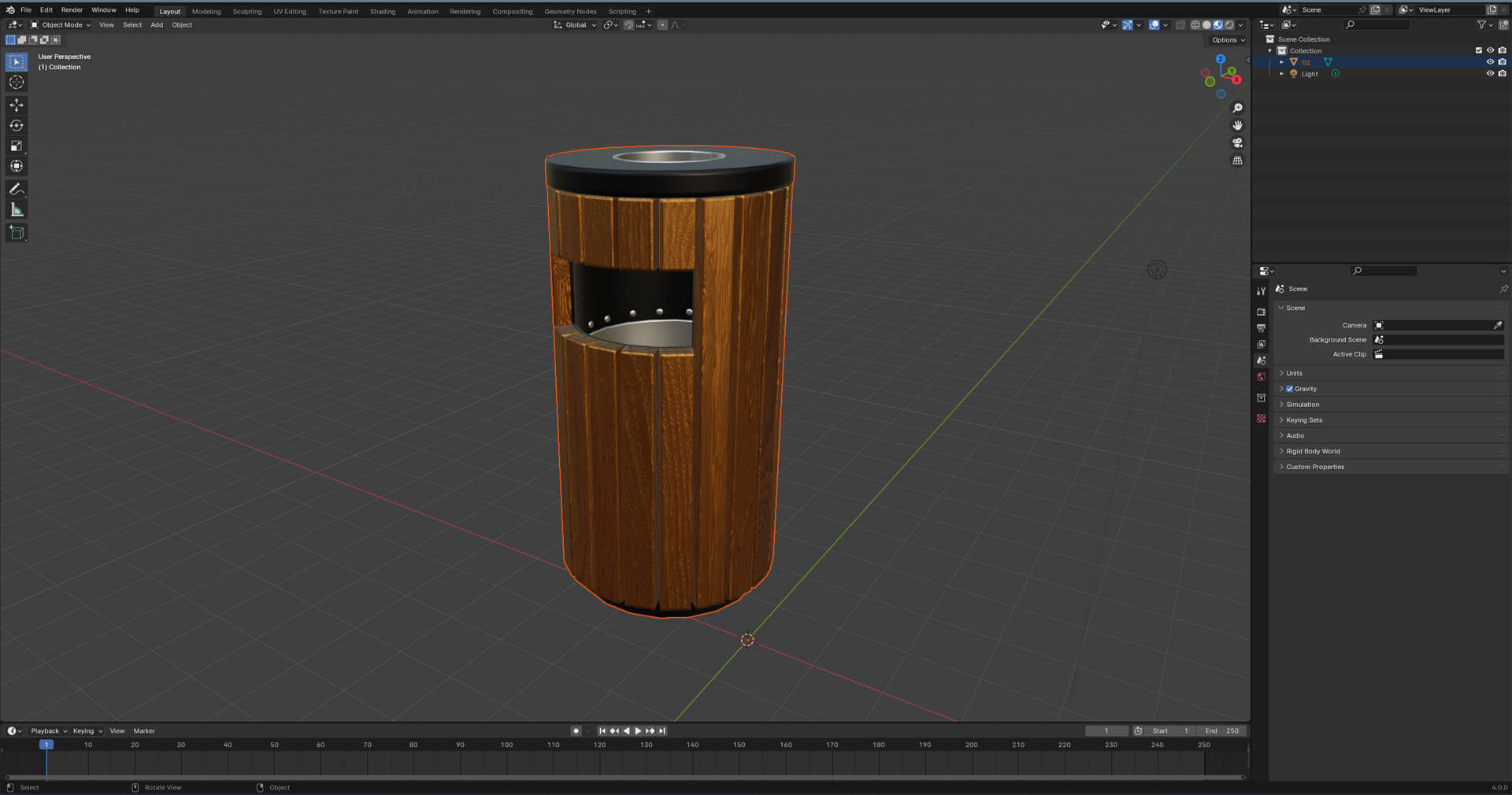 Outdoor Trash Bins 02 - 3D Model by Cactus3D