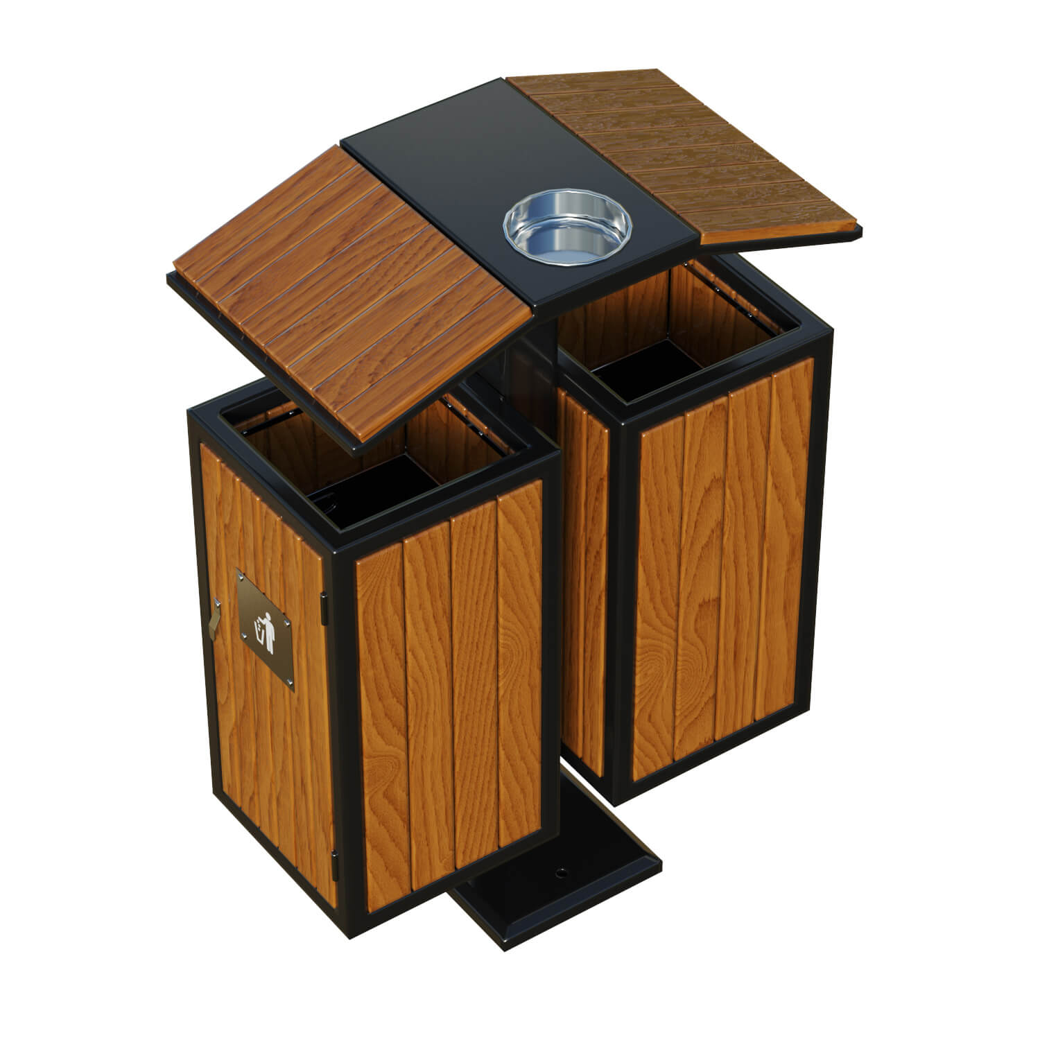 Outdoor Trash Bins 04 - 3D Model by Cactus3D