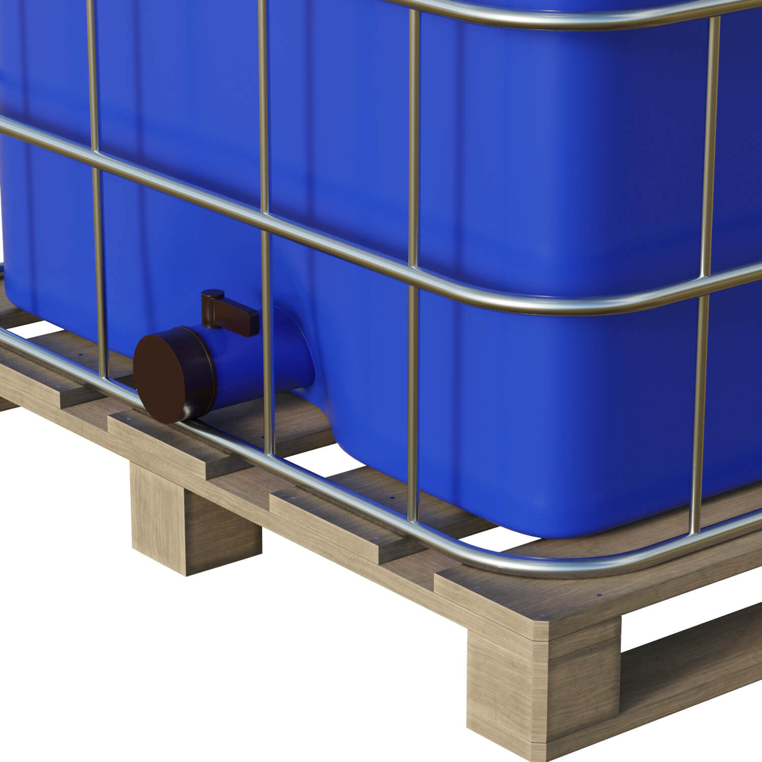 Plastic Water Tank on Pallet - 3D Model by Cactus3D