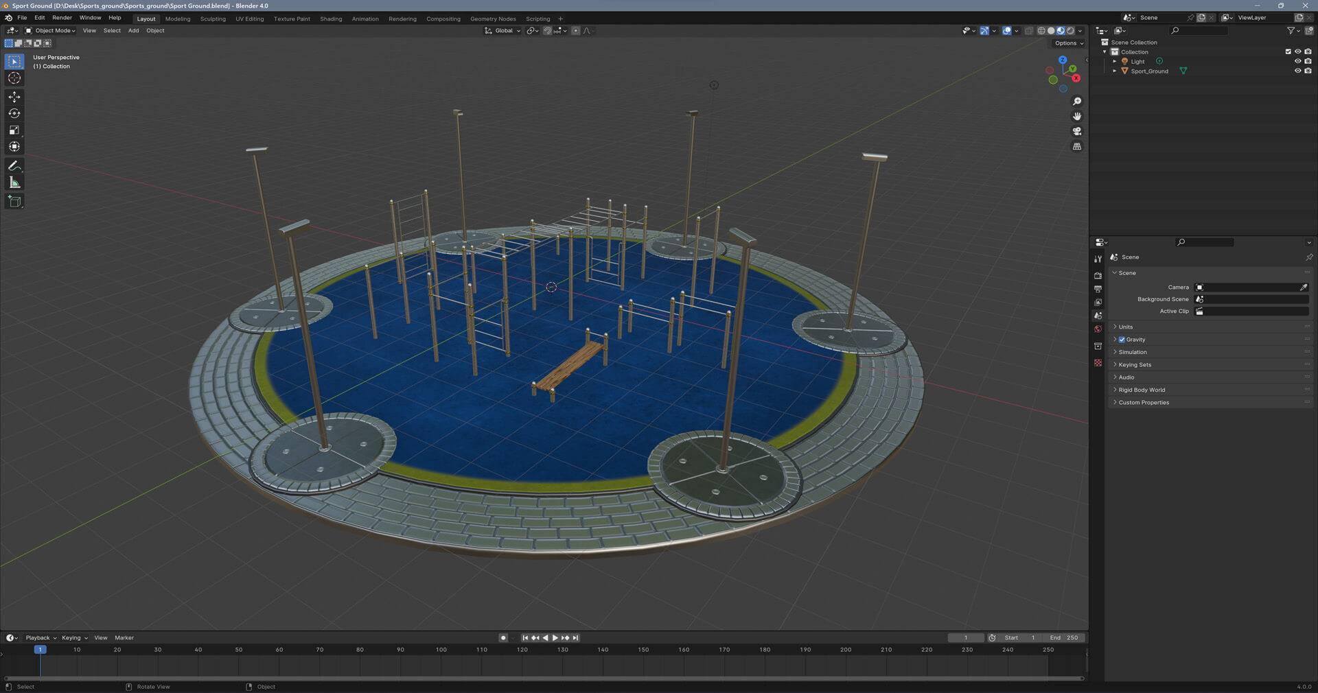 Playground Low Poly 3D Model by Cactus3D