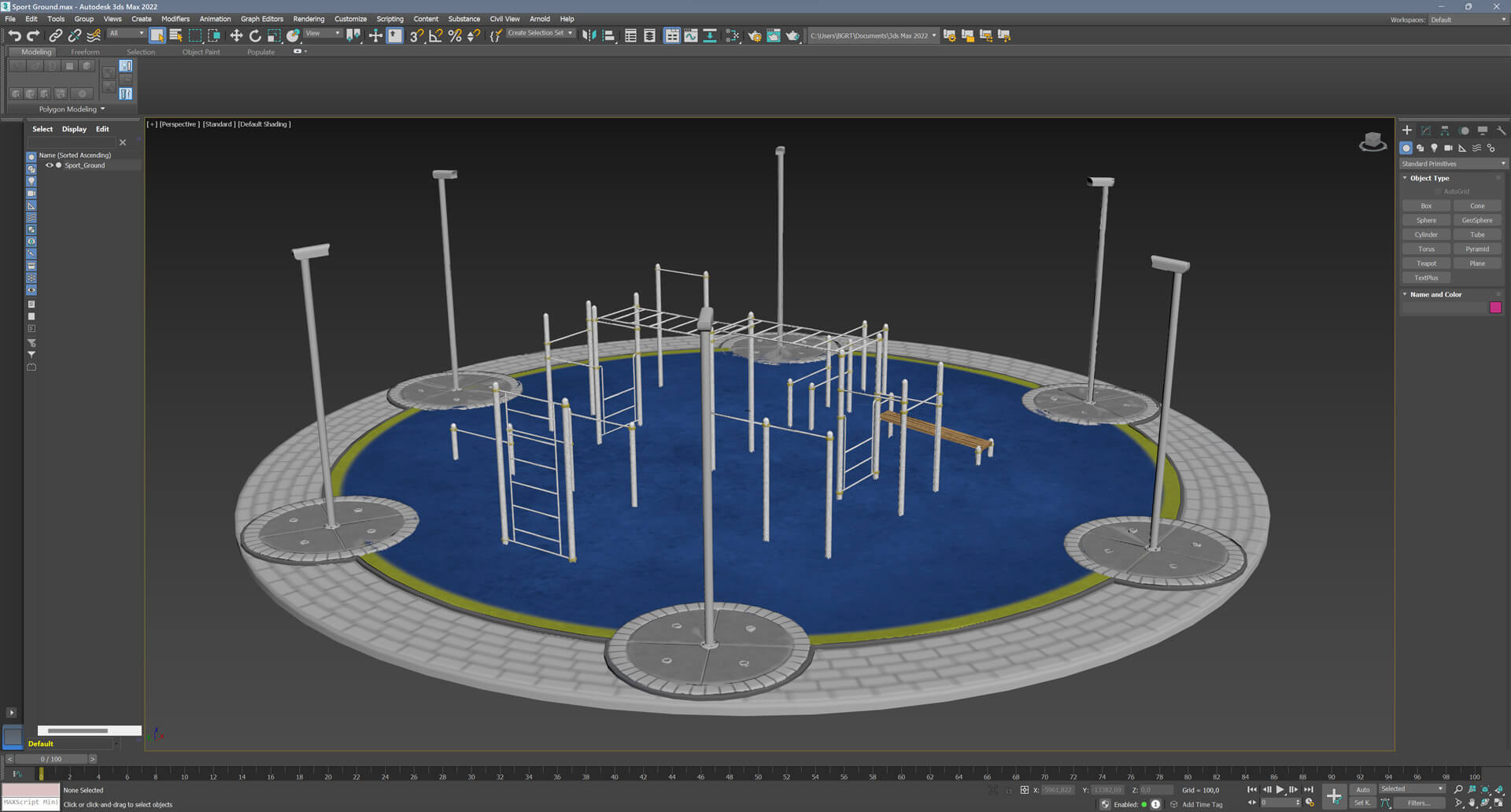 Playground Low Poly 3D Model by Cactus3D