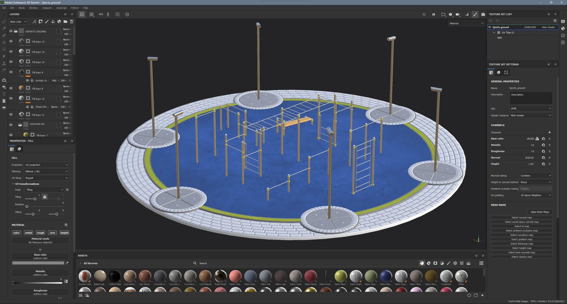 Playground Low Poly 3D Model by Cactus3D