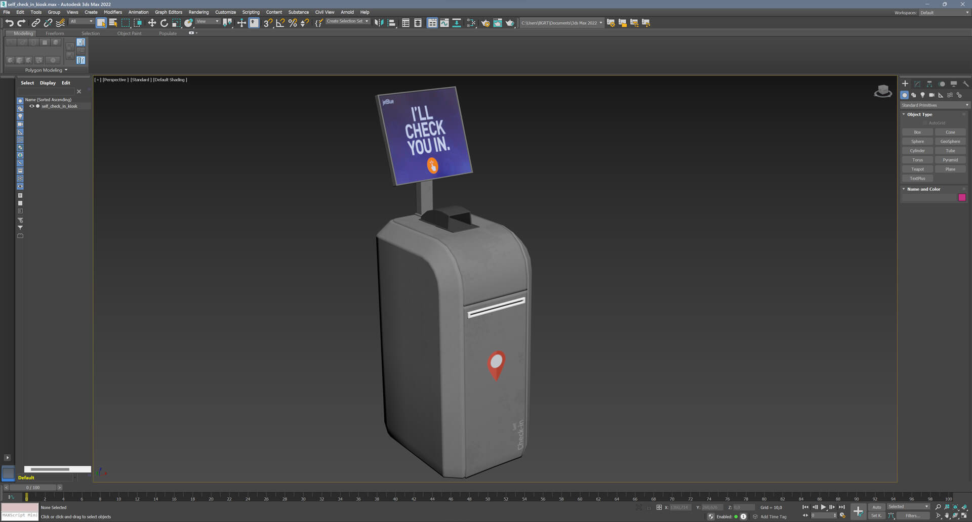 Self-Checkin Kiosk 3D Model by Cactus3D