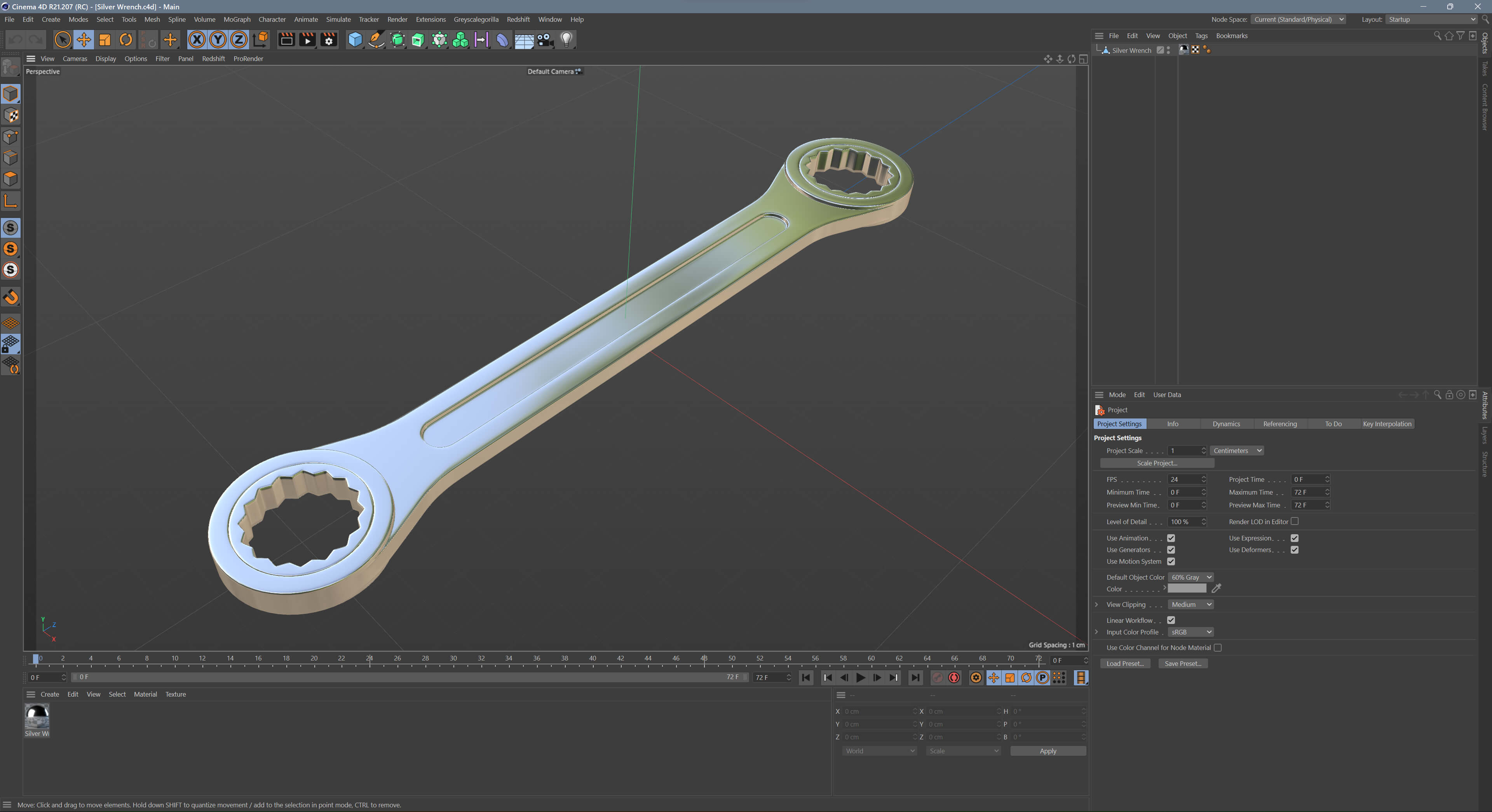 Silver Wrench - 3D Model by Cactus3D